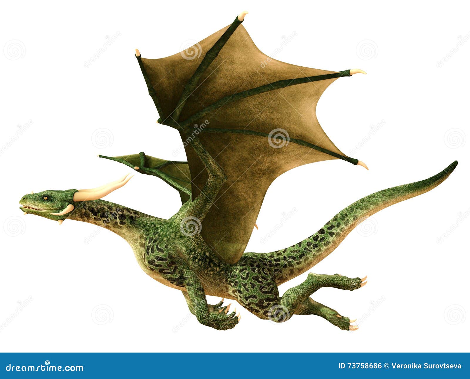 Flying dragon stock illustration. Illustration of animal - 73758686
