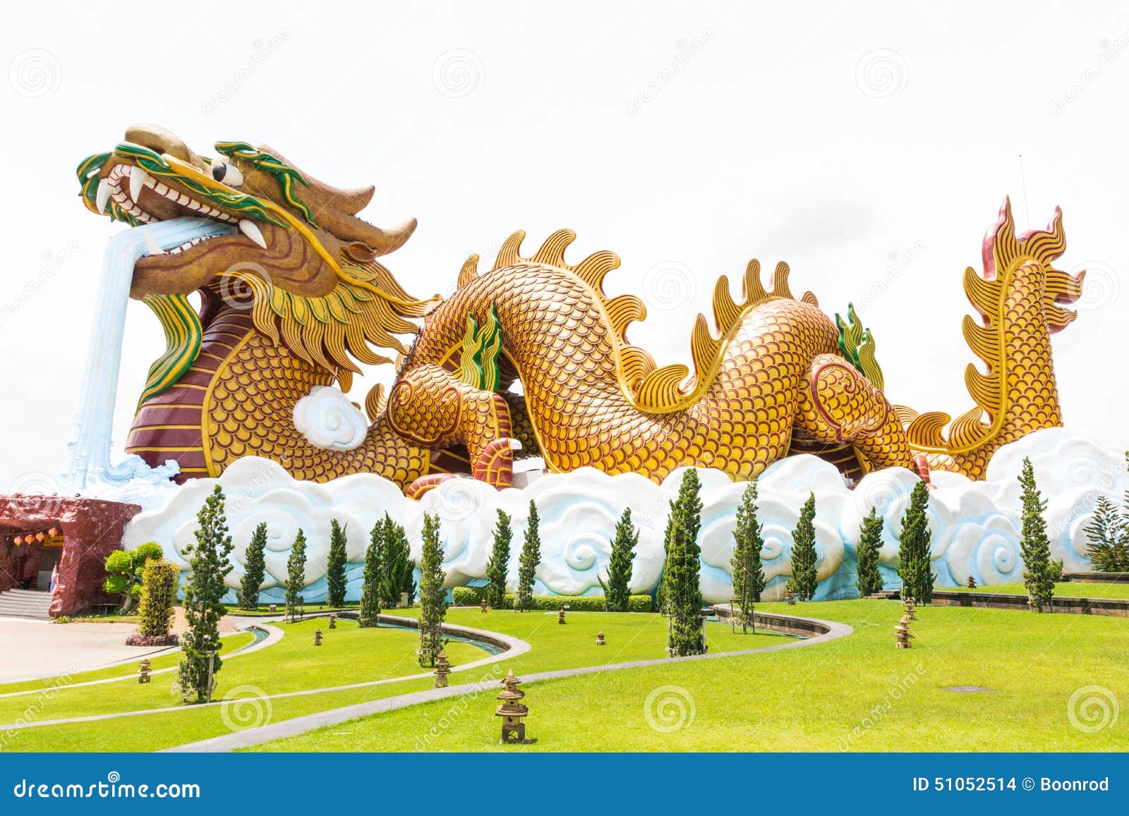 Flying Dragon stock photo. Image of thailand, dragon - 51052514