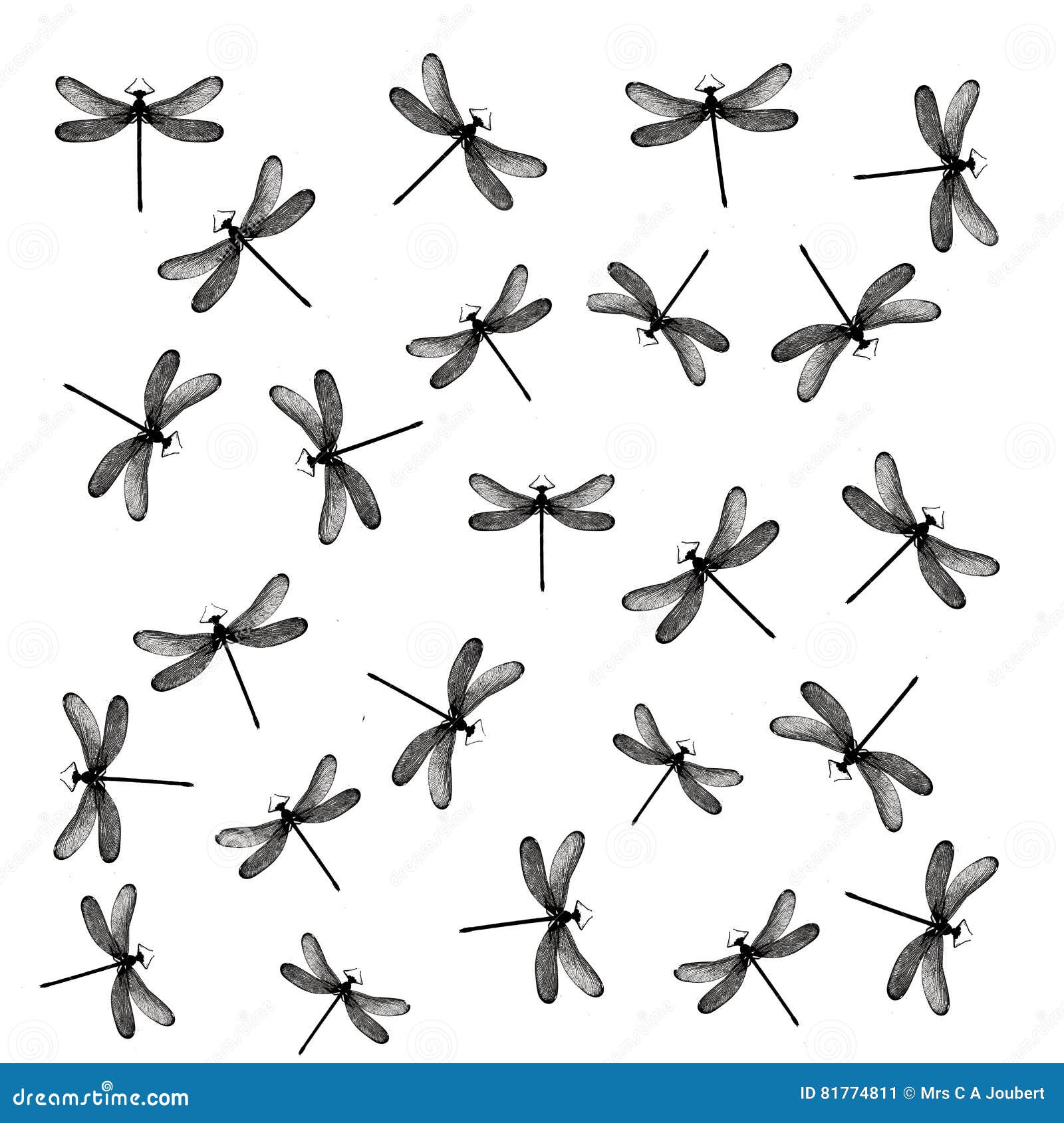 Flying dragonflies stock illustration. Illustration of flying - 81774811