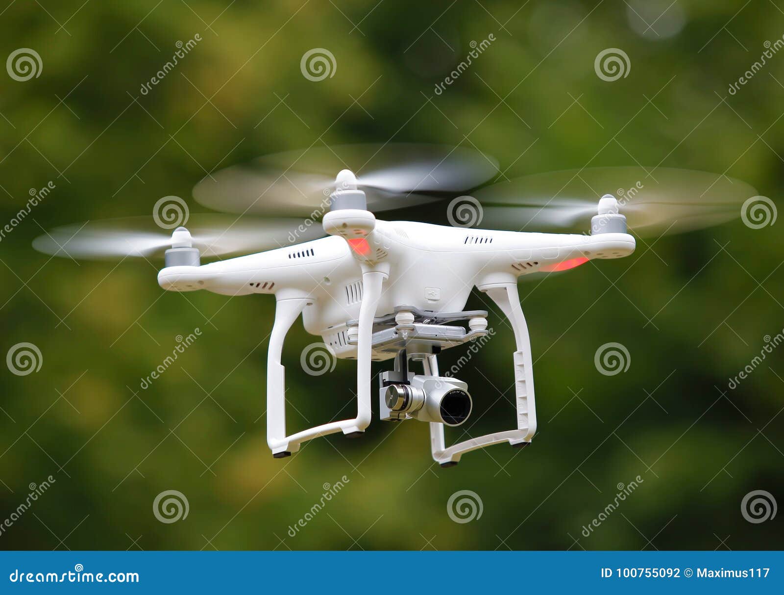 Flying drone stock photo. Image of quadrocopter, quadcopter - 100755092