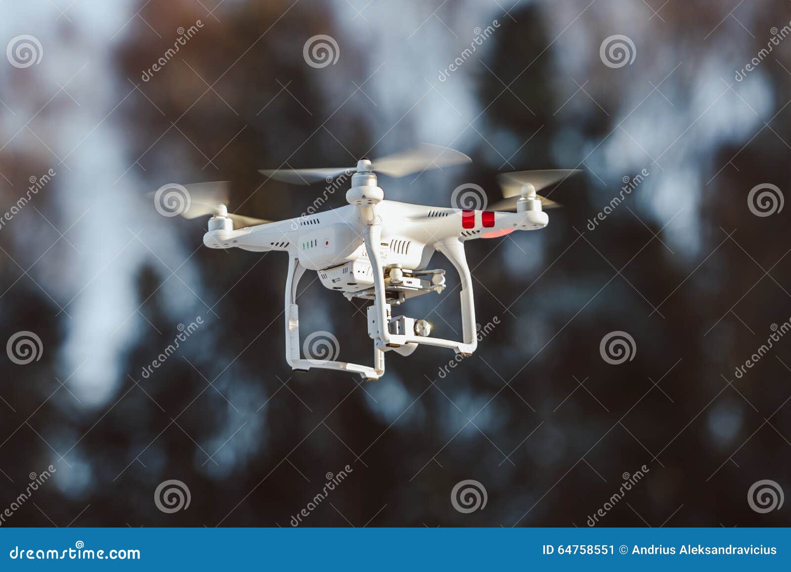 Flying drone with camera stock image. Image of autopilot - 64758551