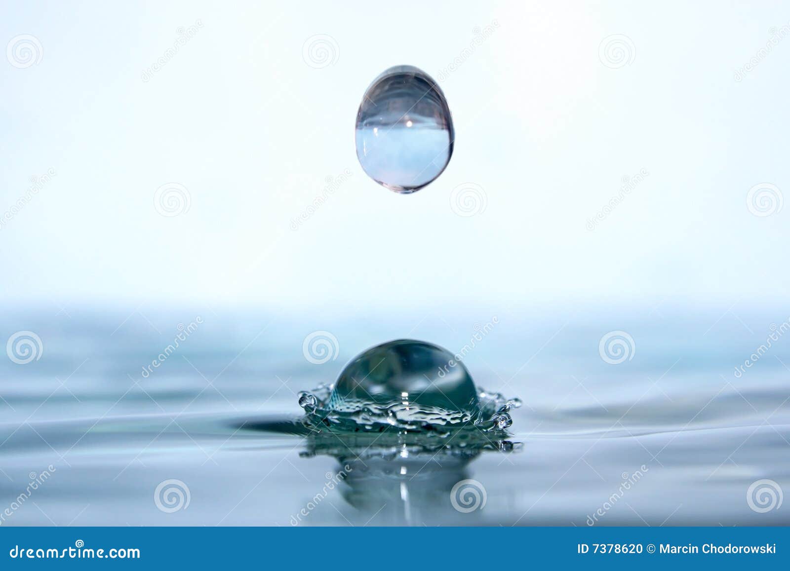 Flying drops. stock photo. Image of mirror, sphere, fountain - 7378620