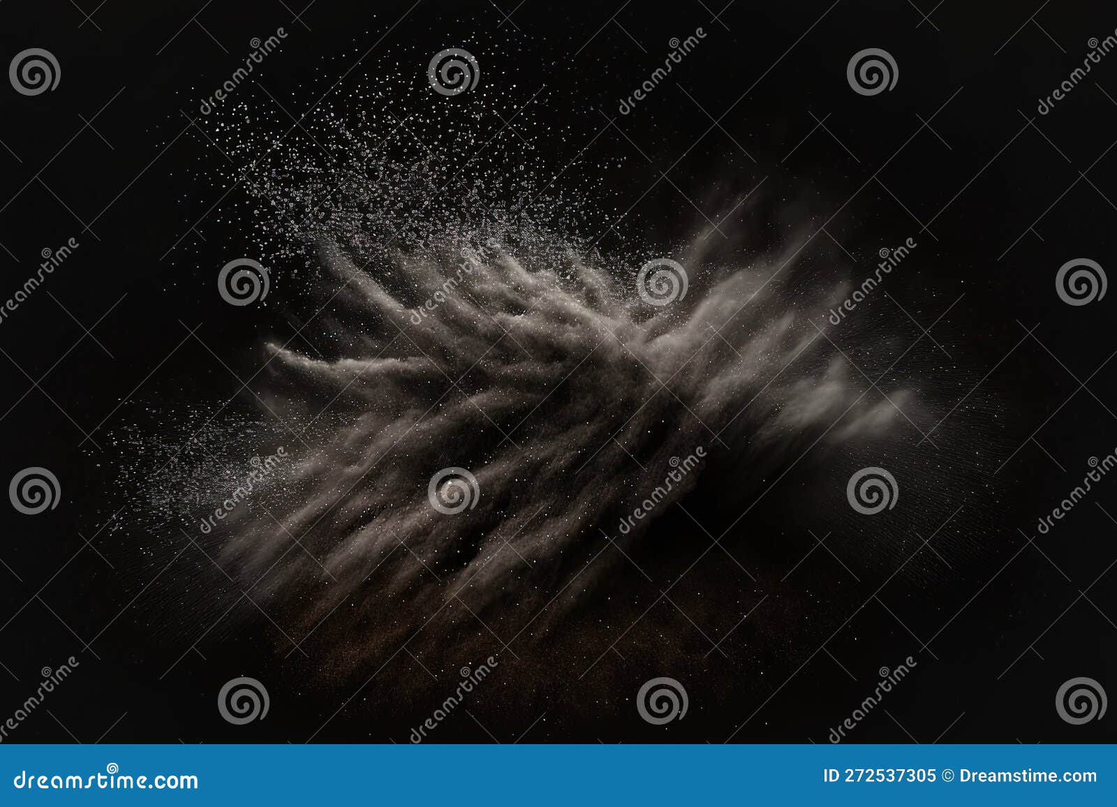 Flying Dust Particles on a Black Background Stock Illustration ...