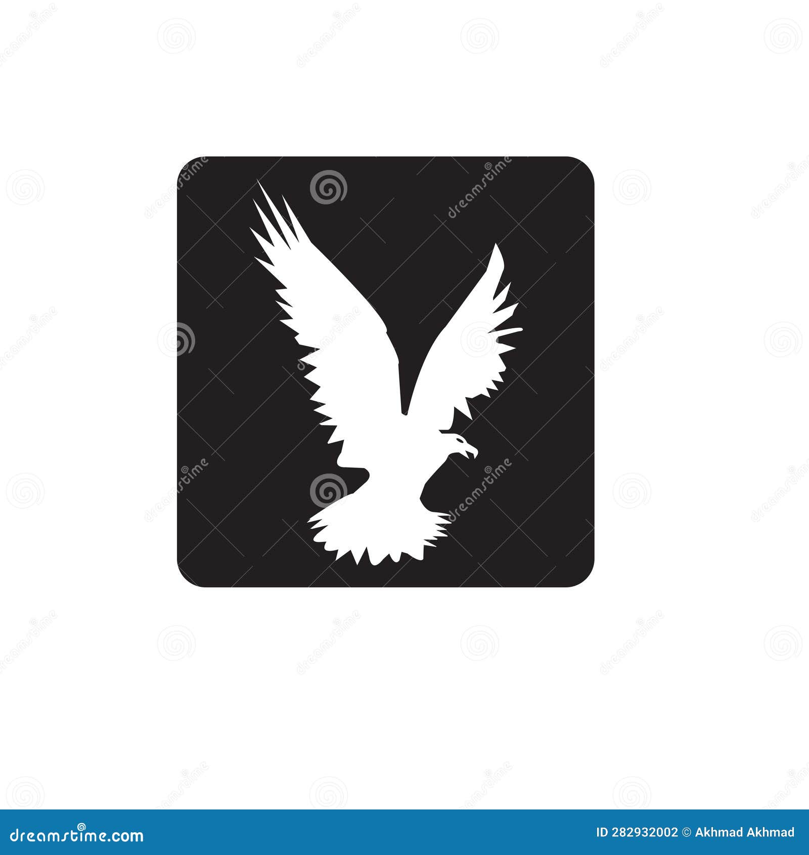 Flying eagle icon stock vector. Illustration of wild - 282932002