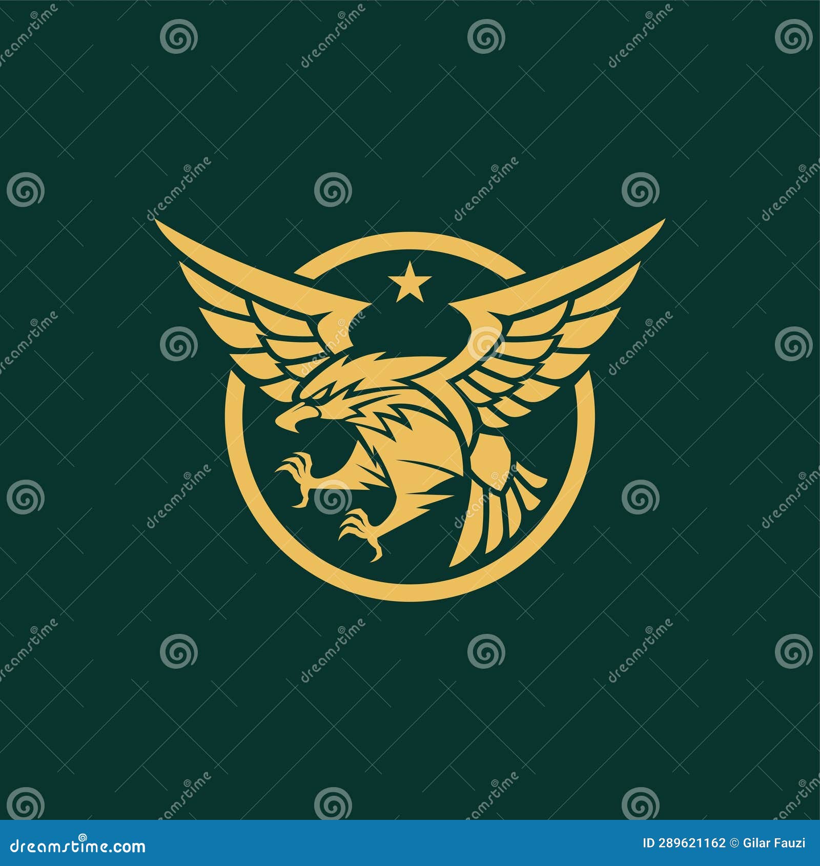 Flying eagle logo stock vector. Illustration of symbol - 289621162