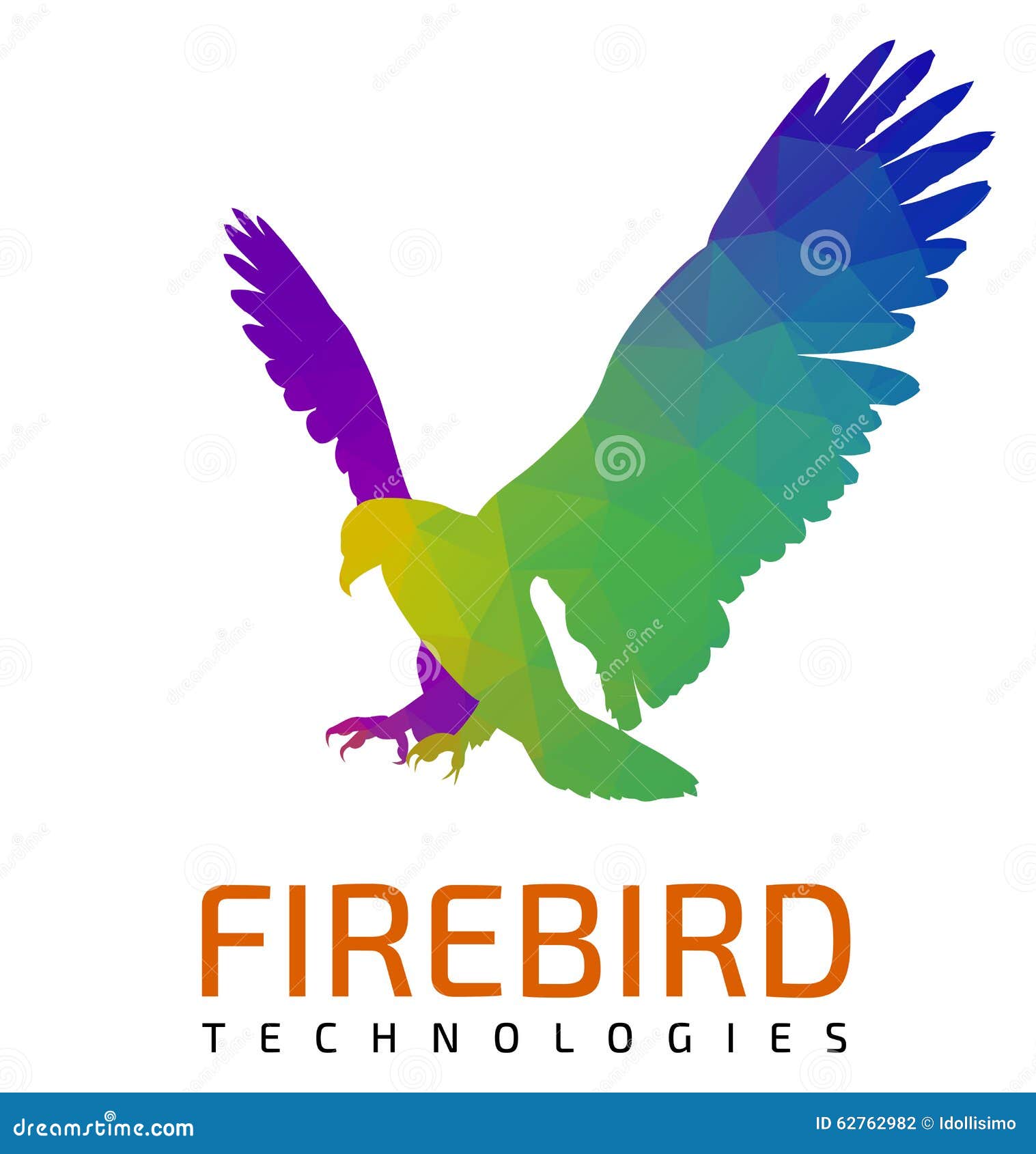 Flying Eagle Logo Template stock vector. Illustration of animals - 62762982