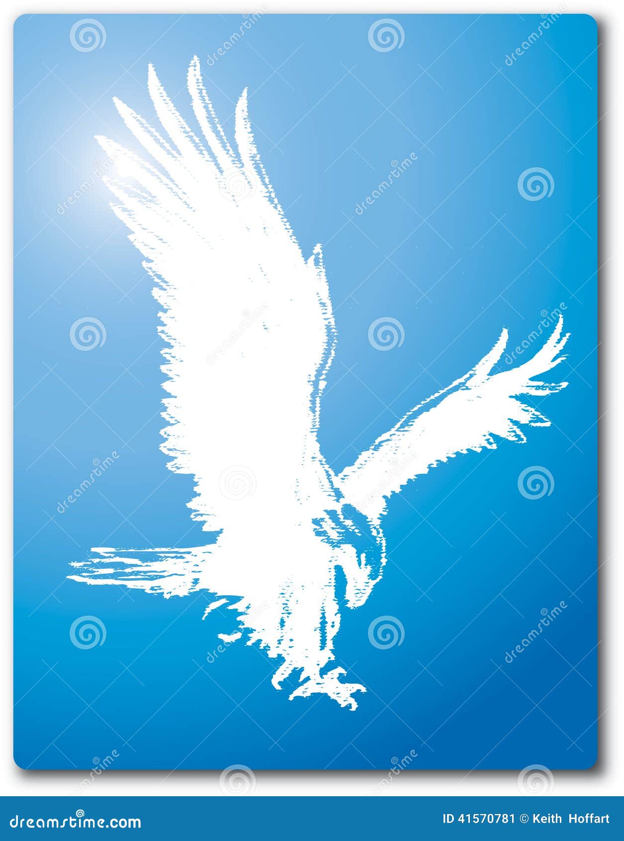 Flying Eagle Silhouette Vector Design Clipart Stock Vector ...