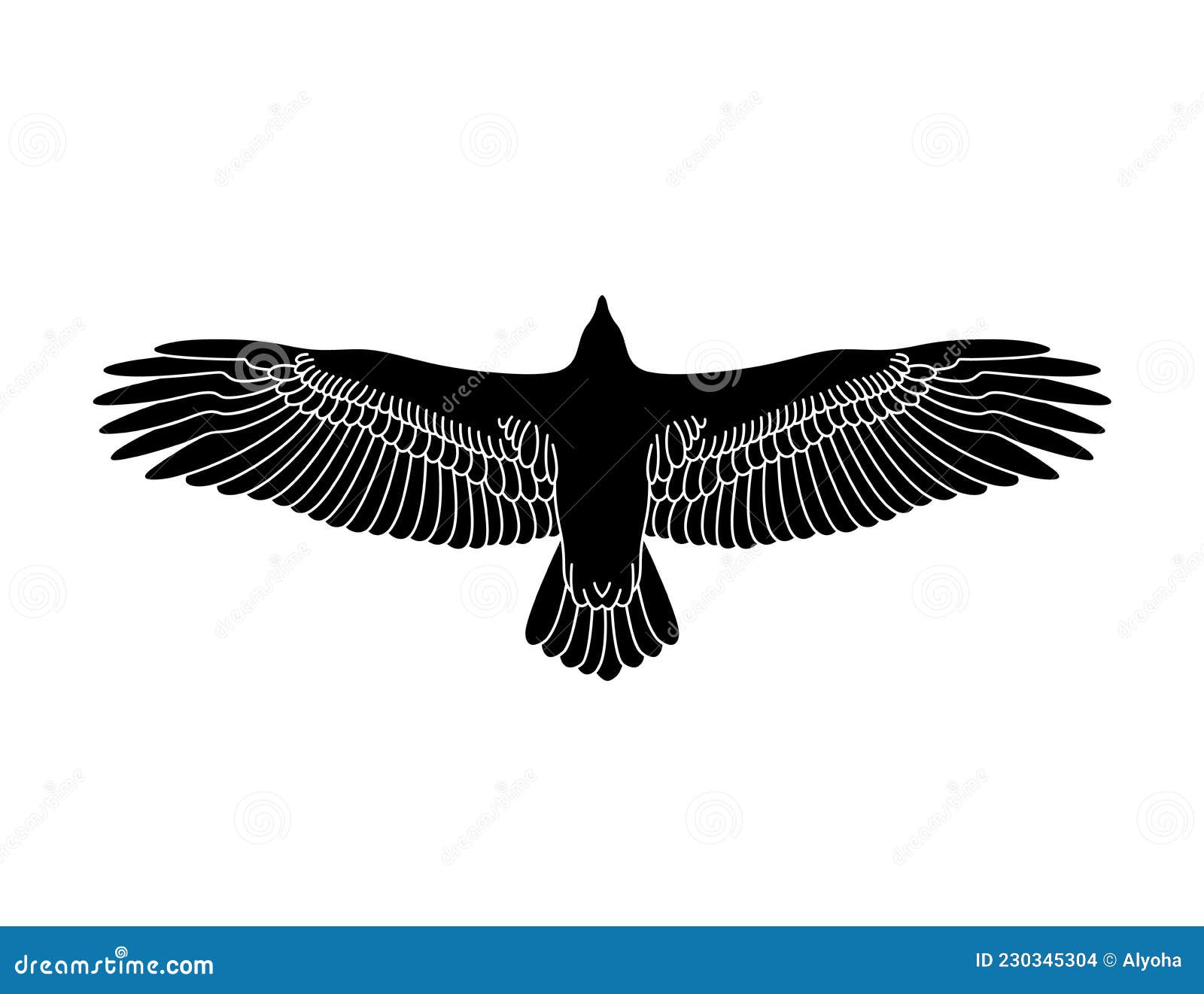 Flying Eagle Stencil. Bird Silhouette. Stock Vector - Illustration of vector, osprey: 230345304