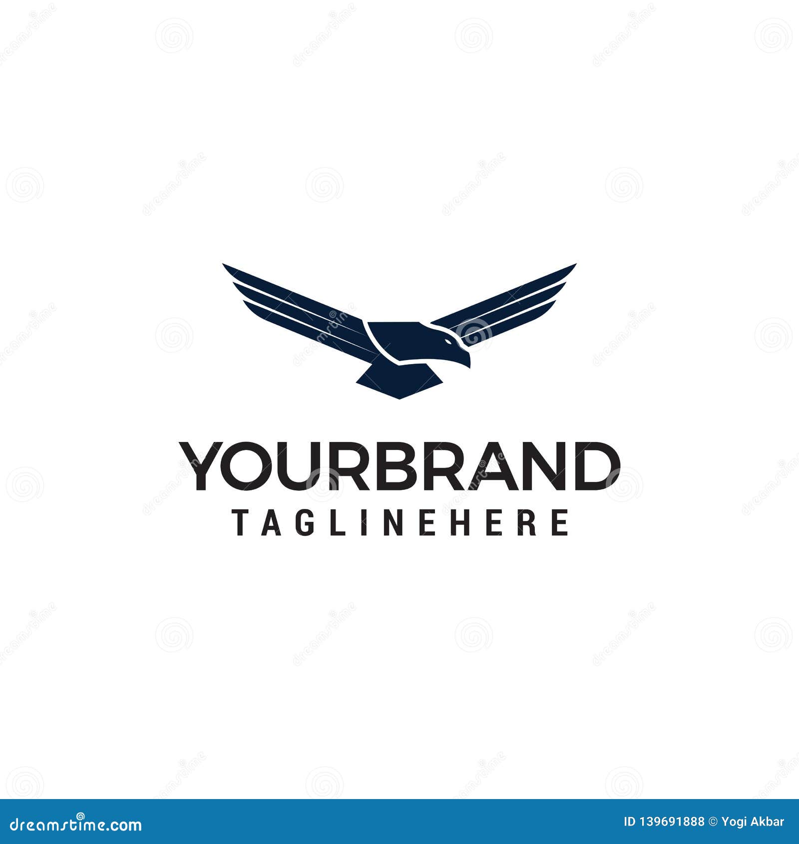 The flying eagle Template stock vector. Illustration of label - 139691888