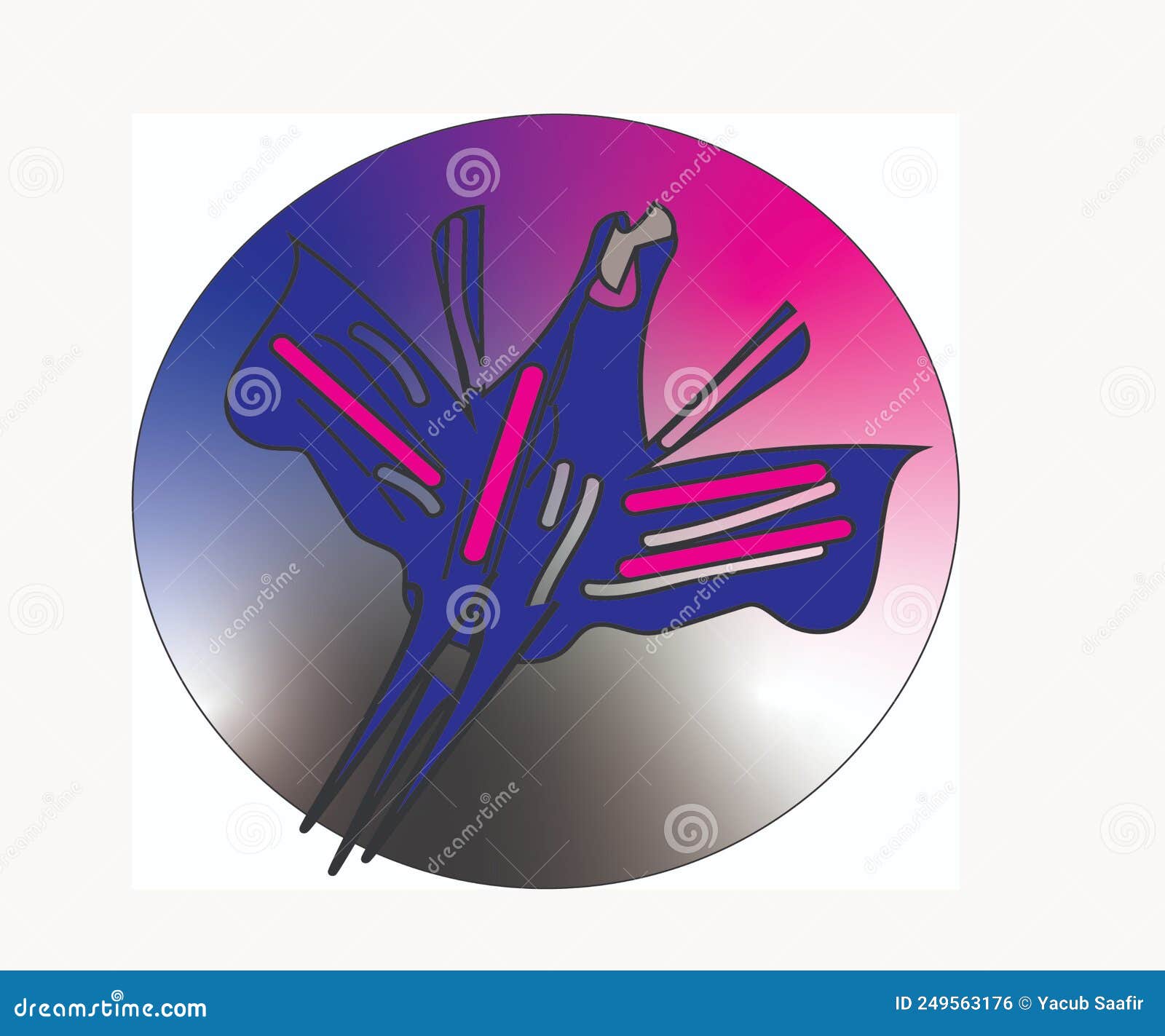 This Flying Element is Shown in an Abstract Design. Stock Illustration ...