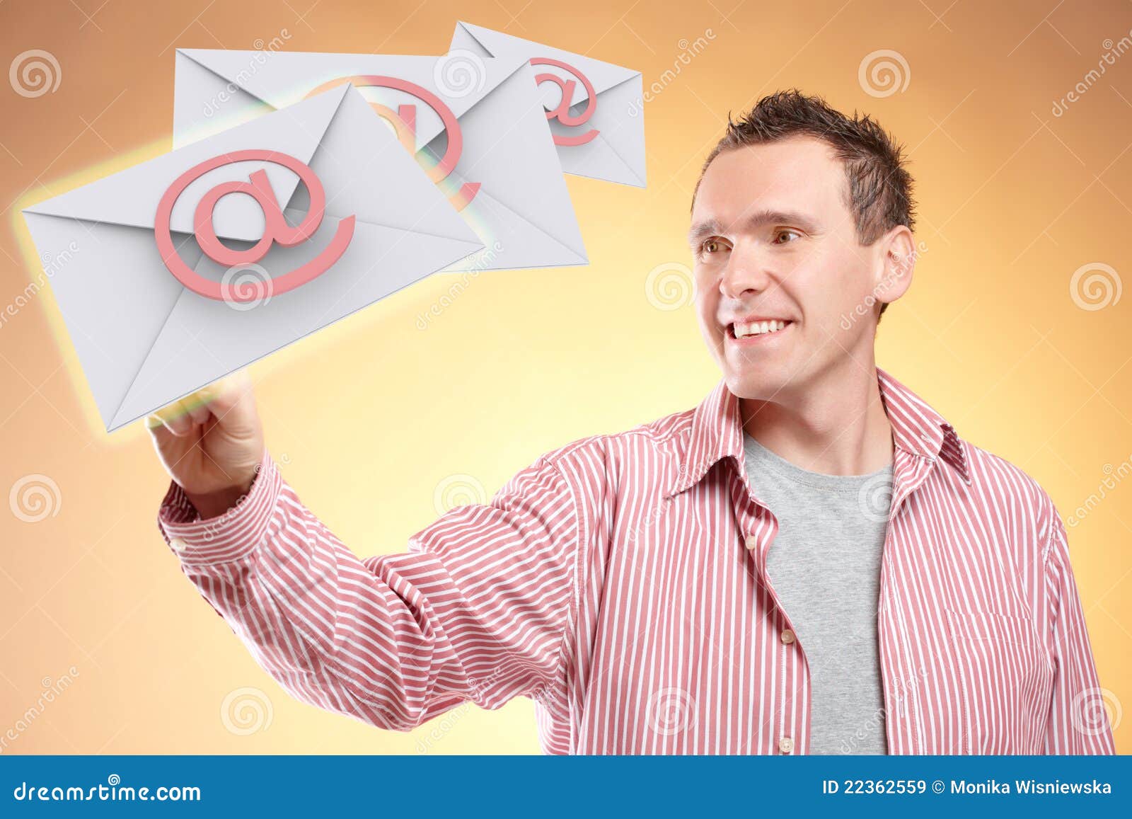 Flying emails stock image. Image of digital, information - 22362559