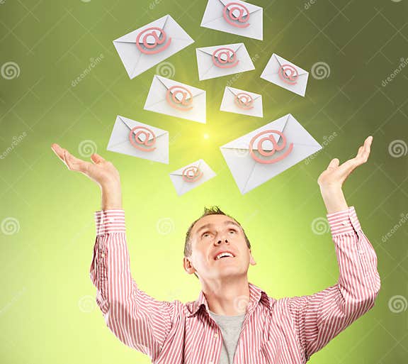 Flying emails stock photo. Image of fresh, closeup, mobile - 22362600