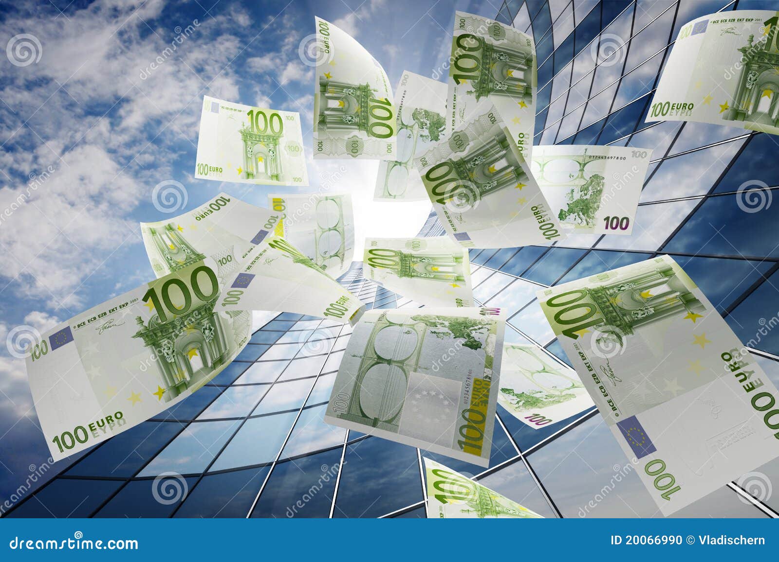 Flying euro stock illustration. Illustration of euro - 20066990