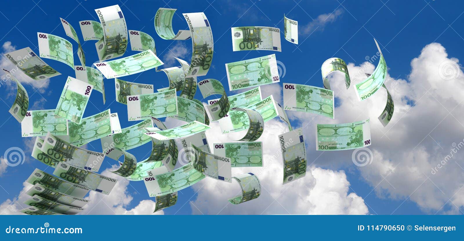 Flying Euro Banknotes Stock Photography | CartoonDealer.com #236897696