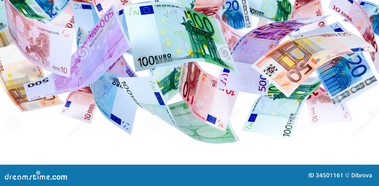 Flying Euro stock image. Image of panoramic, pennies - 34501161