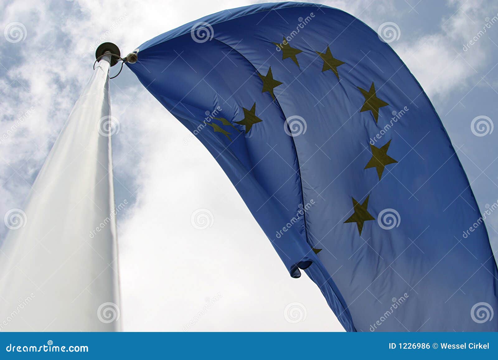 Flying european flag stock photo. Image of countries, outdoor - 1226986