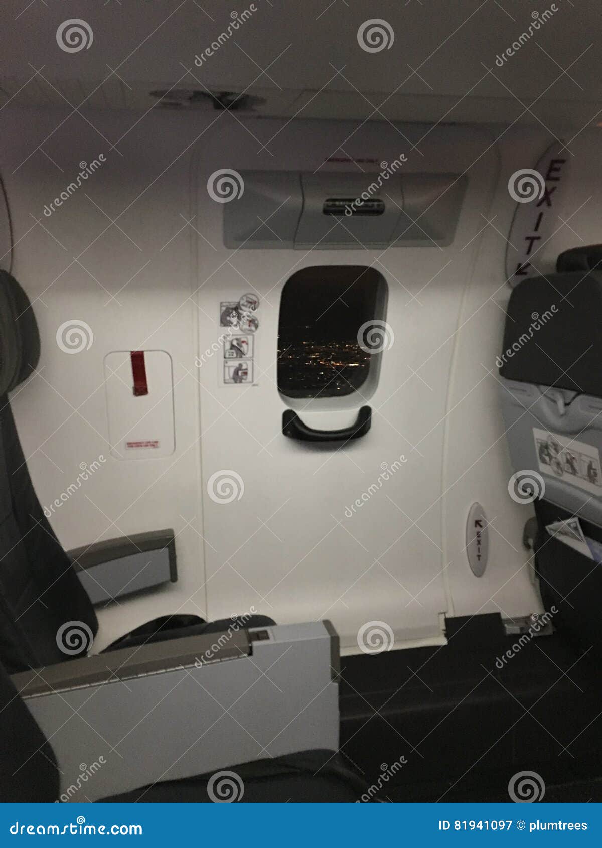 Flying, Exit and Emergency Wing Editorial Photography - Image of chair ...