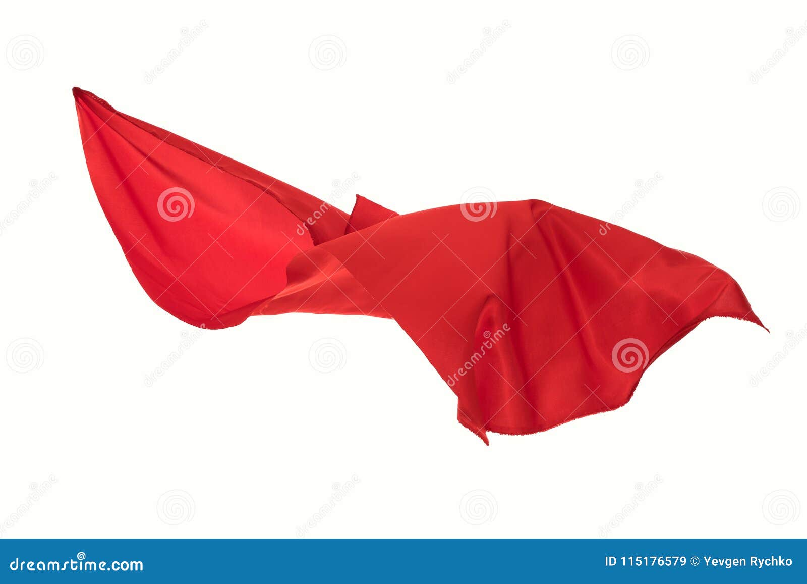 Flying Fabric Separated on White Background. Stock Image - Image of ...