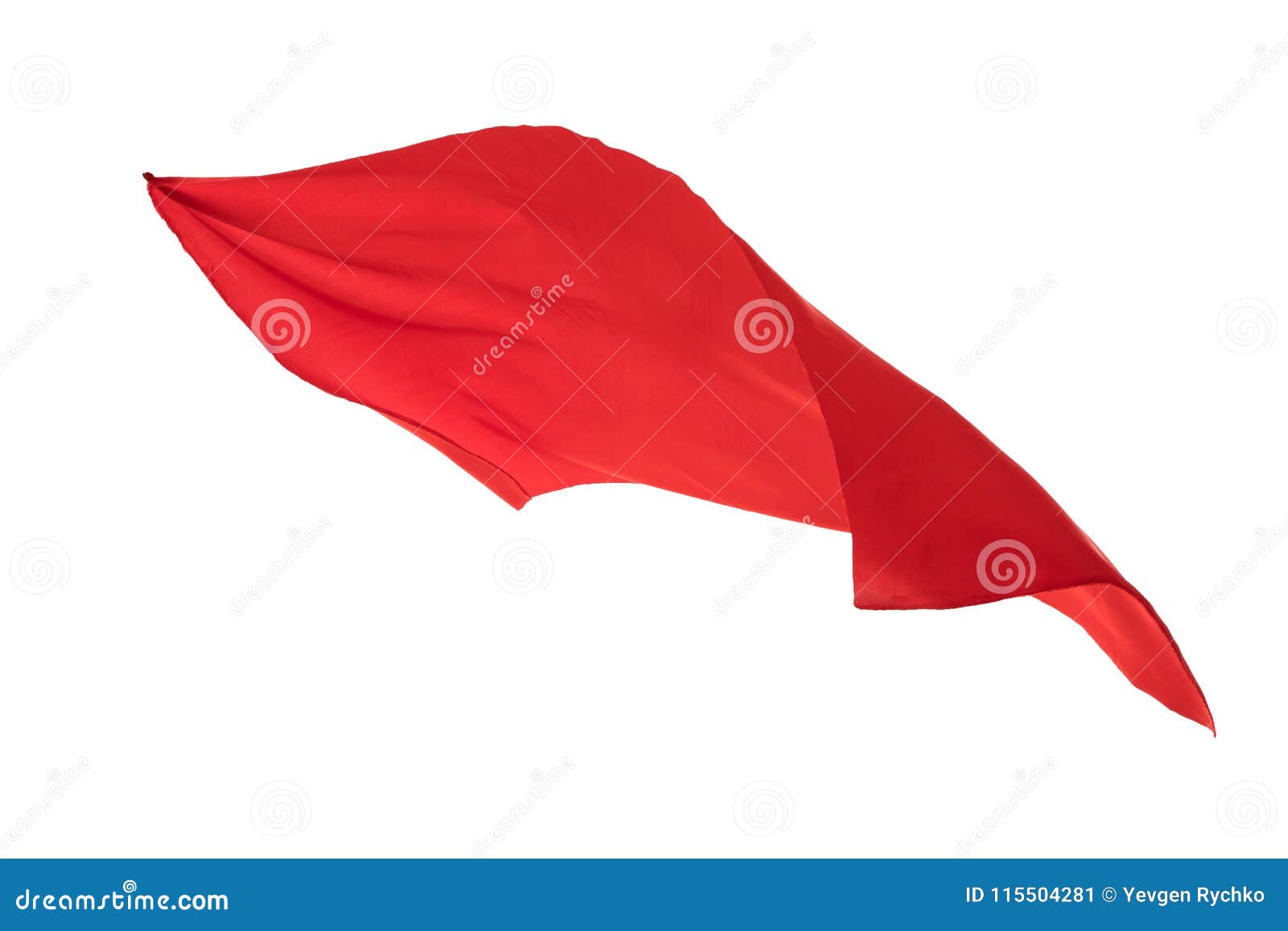Flying Fabric Separated on White Background. Stock Image - Image of ...