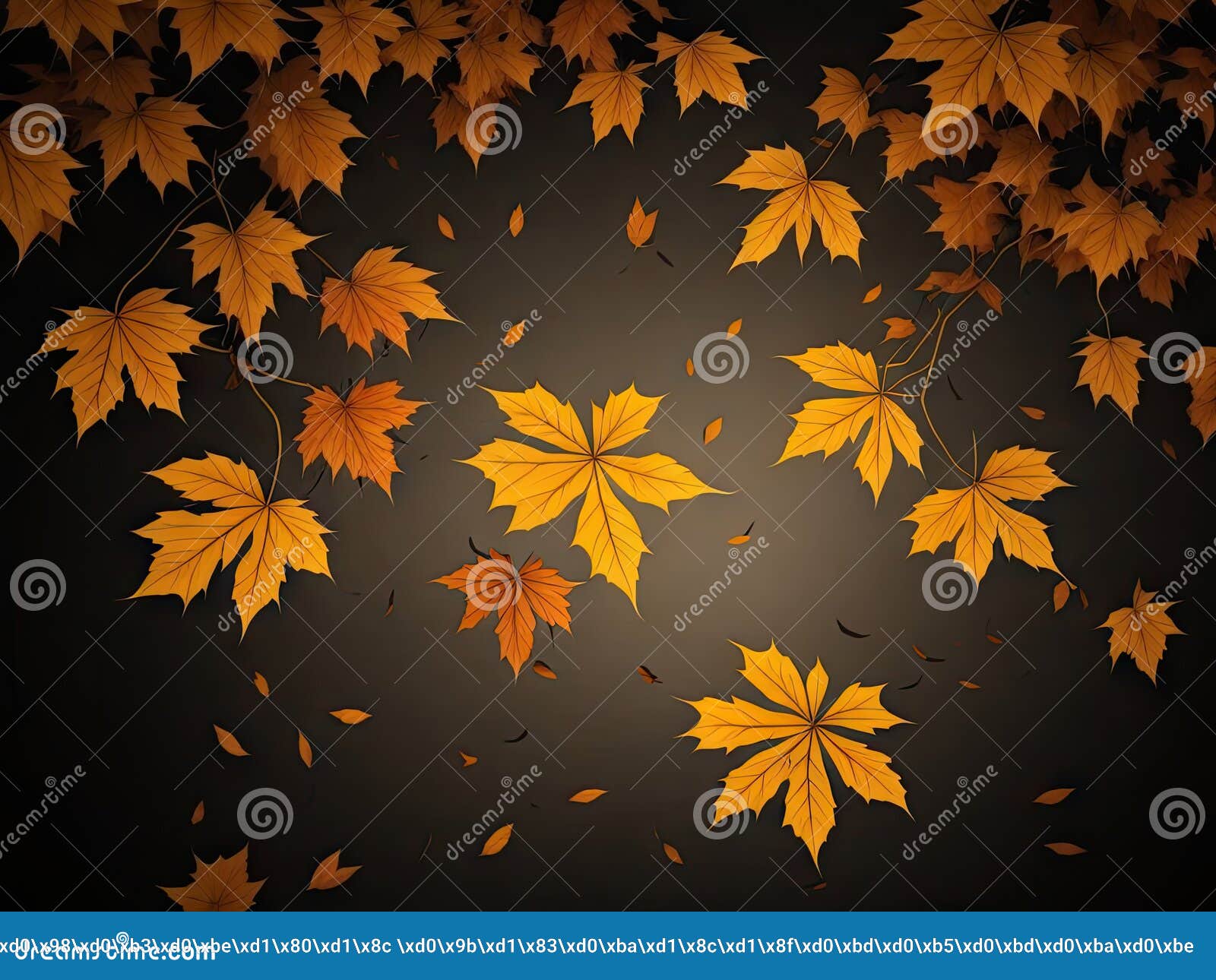 Flying Fall Maple Leaves on Autumn Background. Ai Generative Stock ...