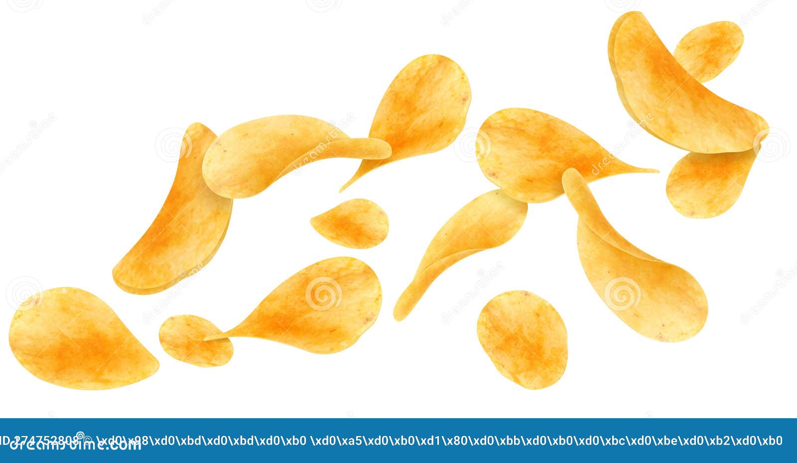 Flying And Falling Crispy Potato Chips Realistic Vector Background ...