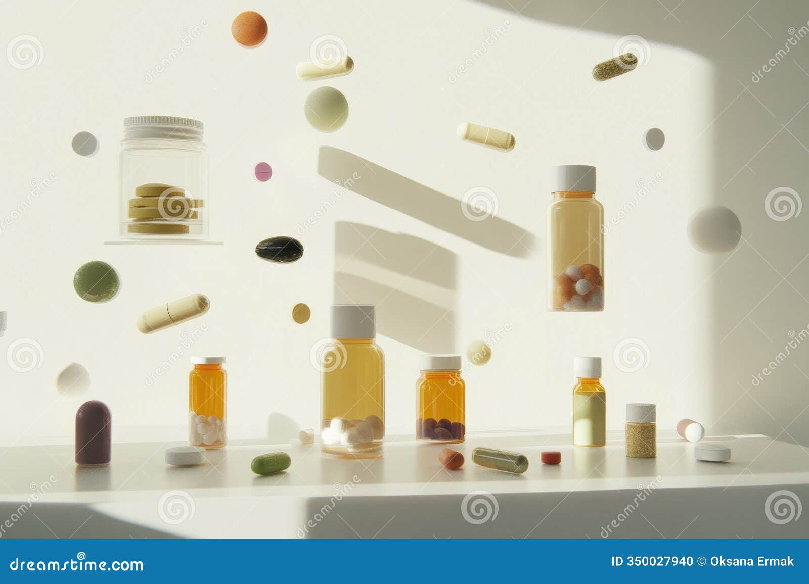 Flying, Falling, and Exploding Medications Capsules, Tablets, and Pills ...