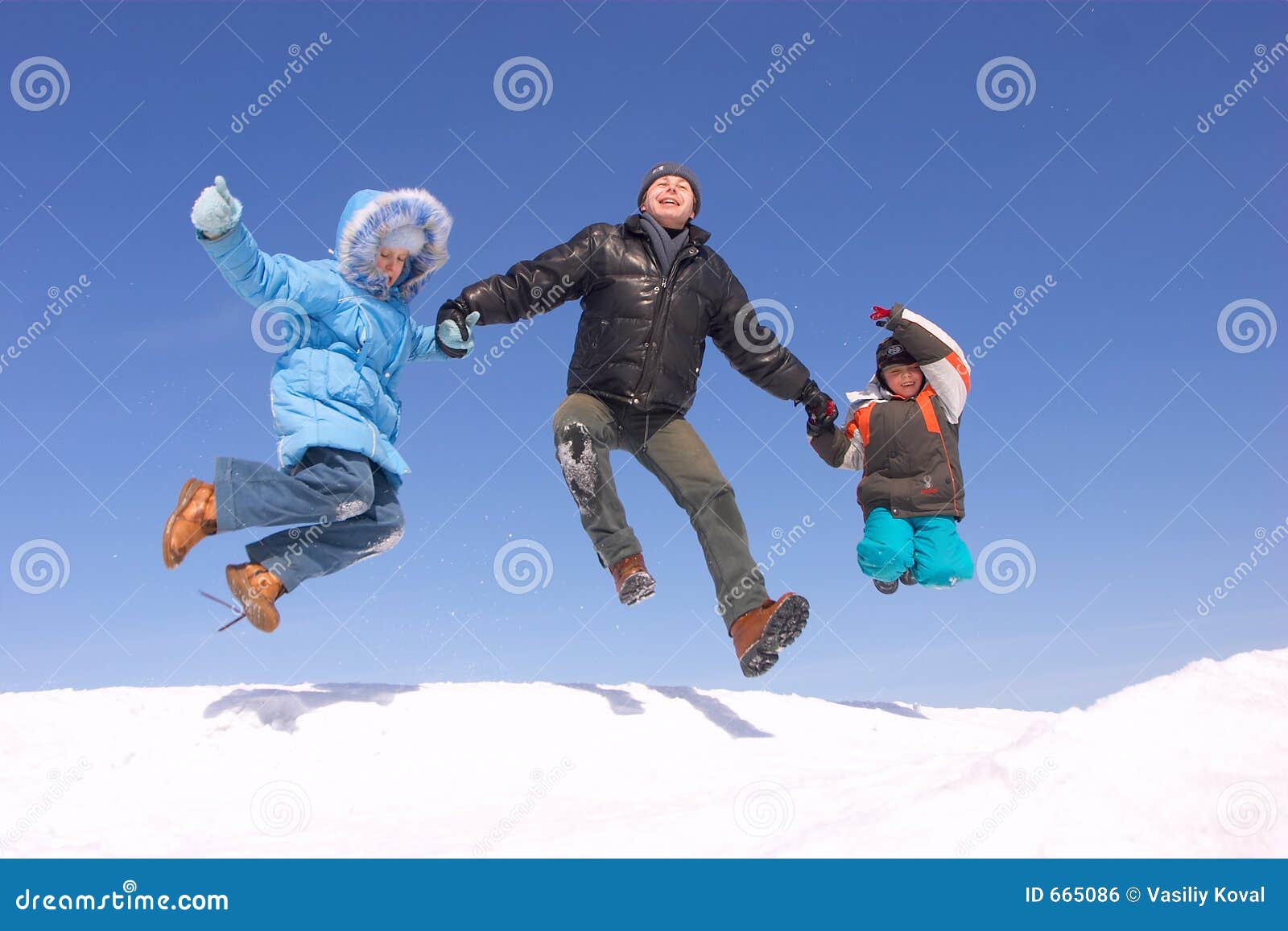 Flying family stock photo. Image of child, kids, show, snow - 665086