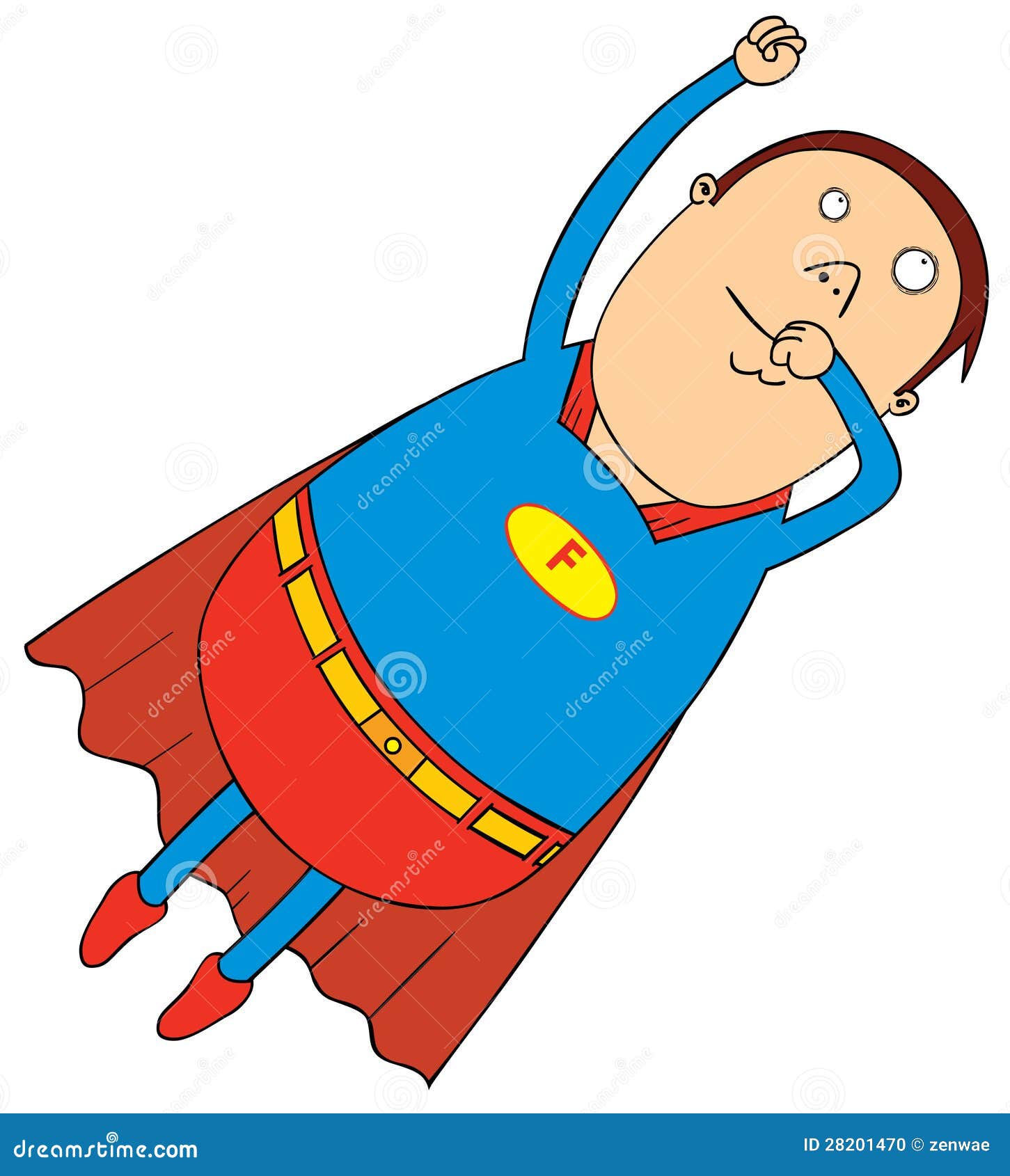 Flying fat super hero stock vector. Illustration of ability - 28201470