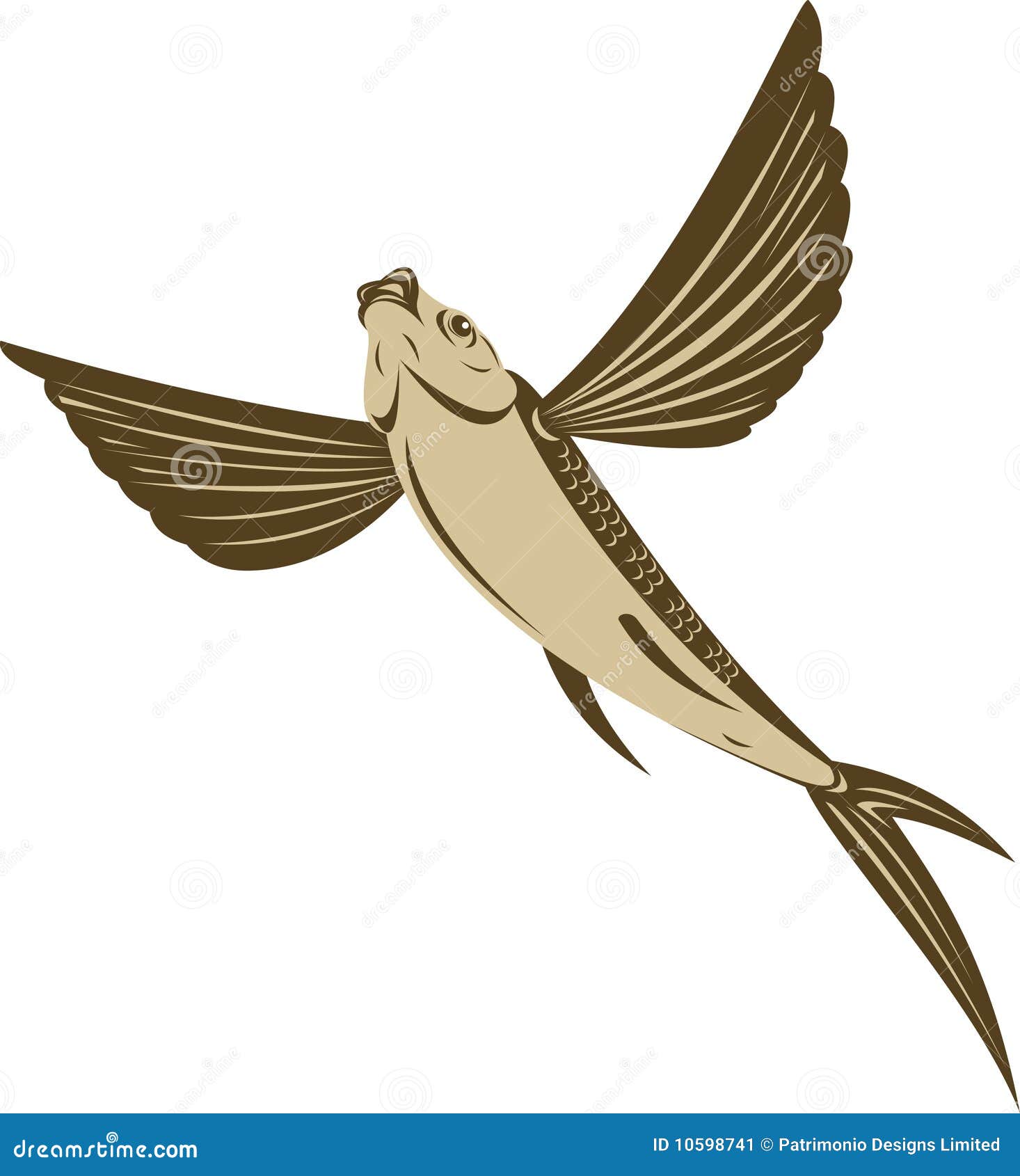 Flying Fish Underwater 3d Rendering Stock Photo | CartoonDealer.com ...