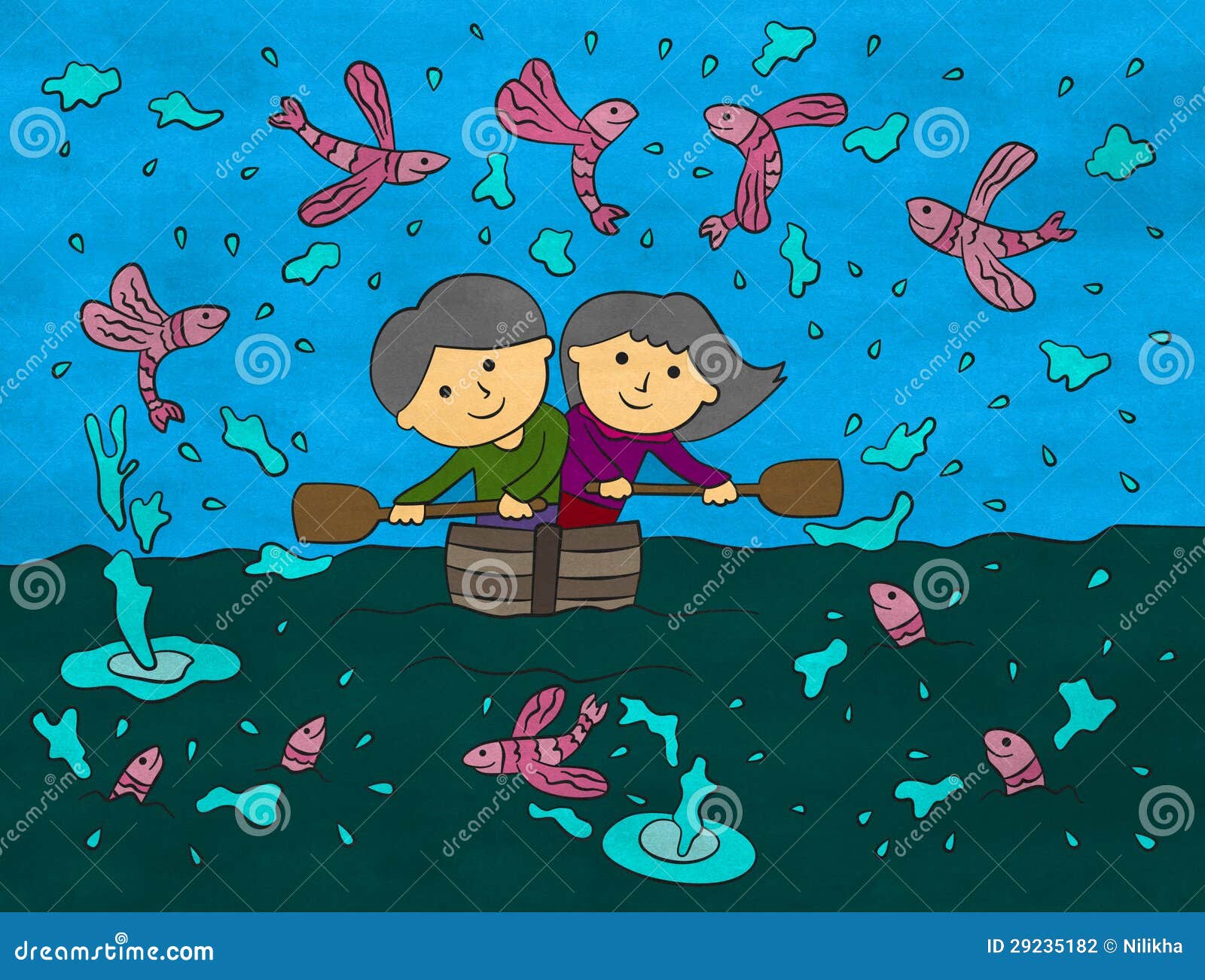 Flying fish adventure stock illustration. Illustration of adventure ...