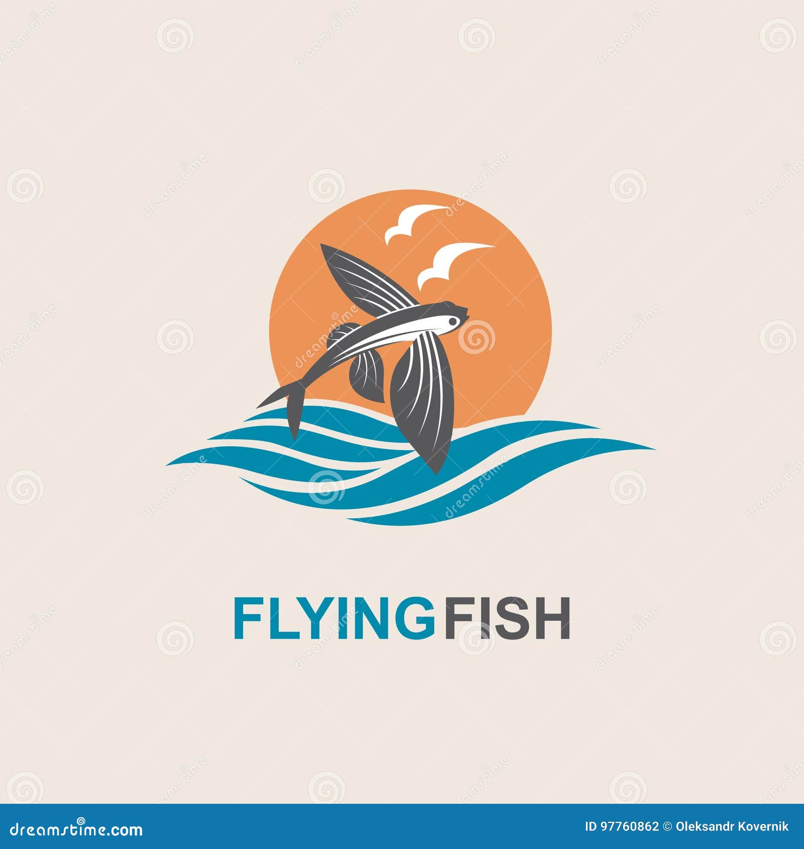 Flying Fish Illustration: Bold Outlines, Wood Engraving Style, Animated ...