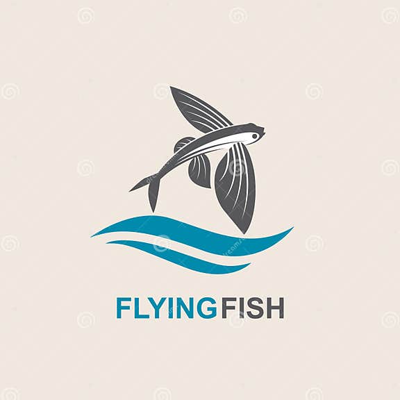 Flying fish icon stock vector. Illustration of wildlife - 97761023