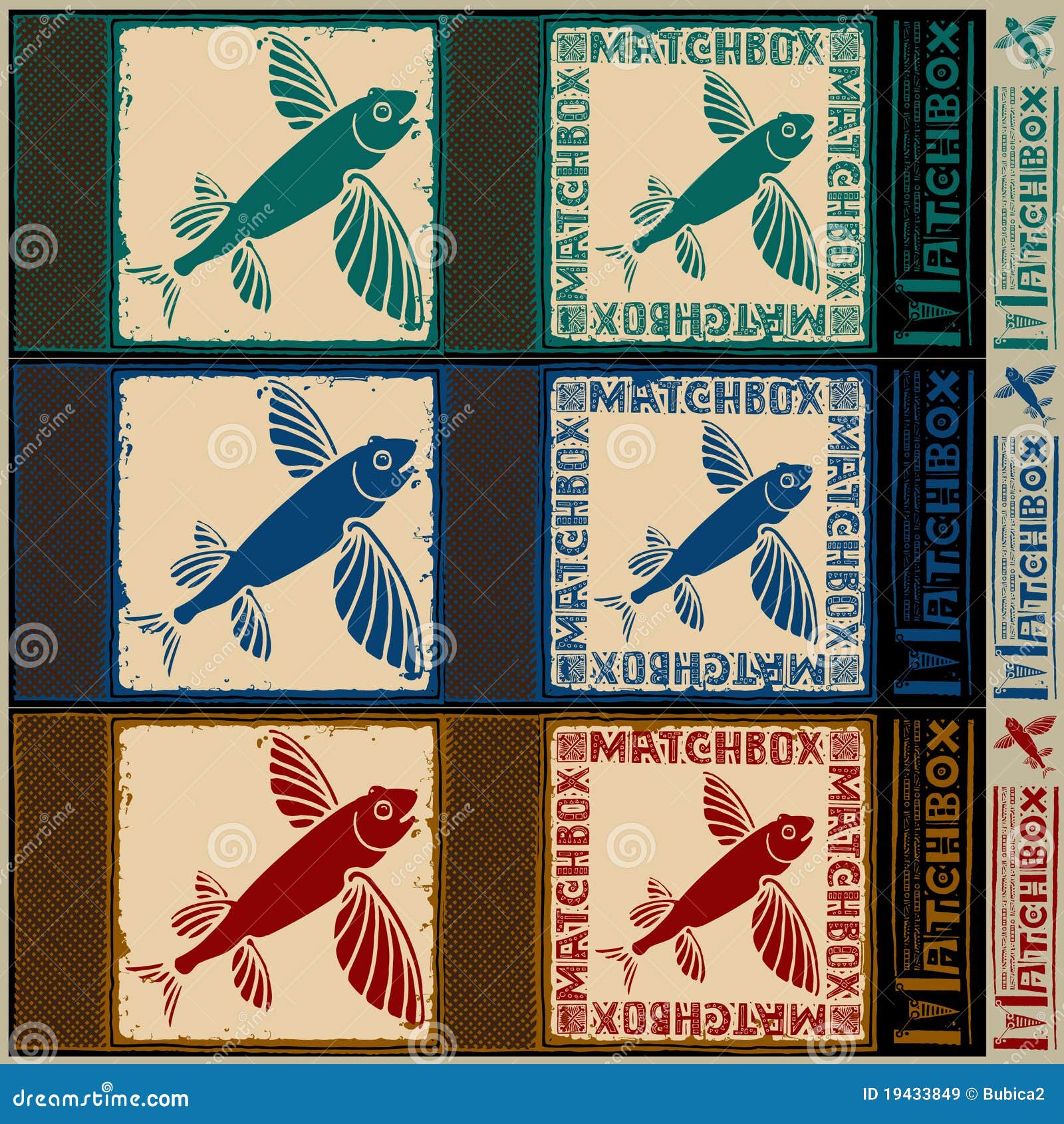 Flying Fish In Watercolor Vector Illustration | CartoonDealer.com #98657938