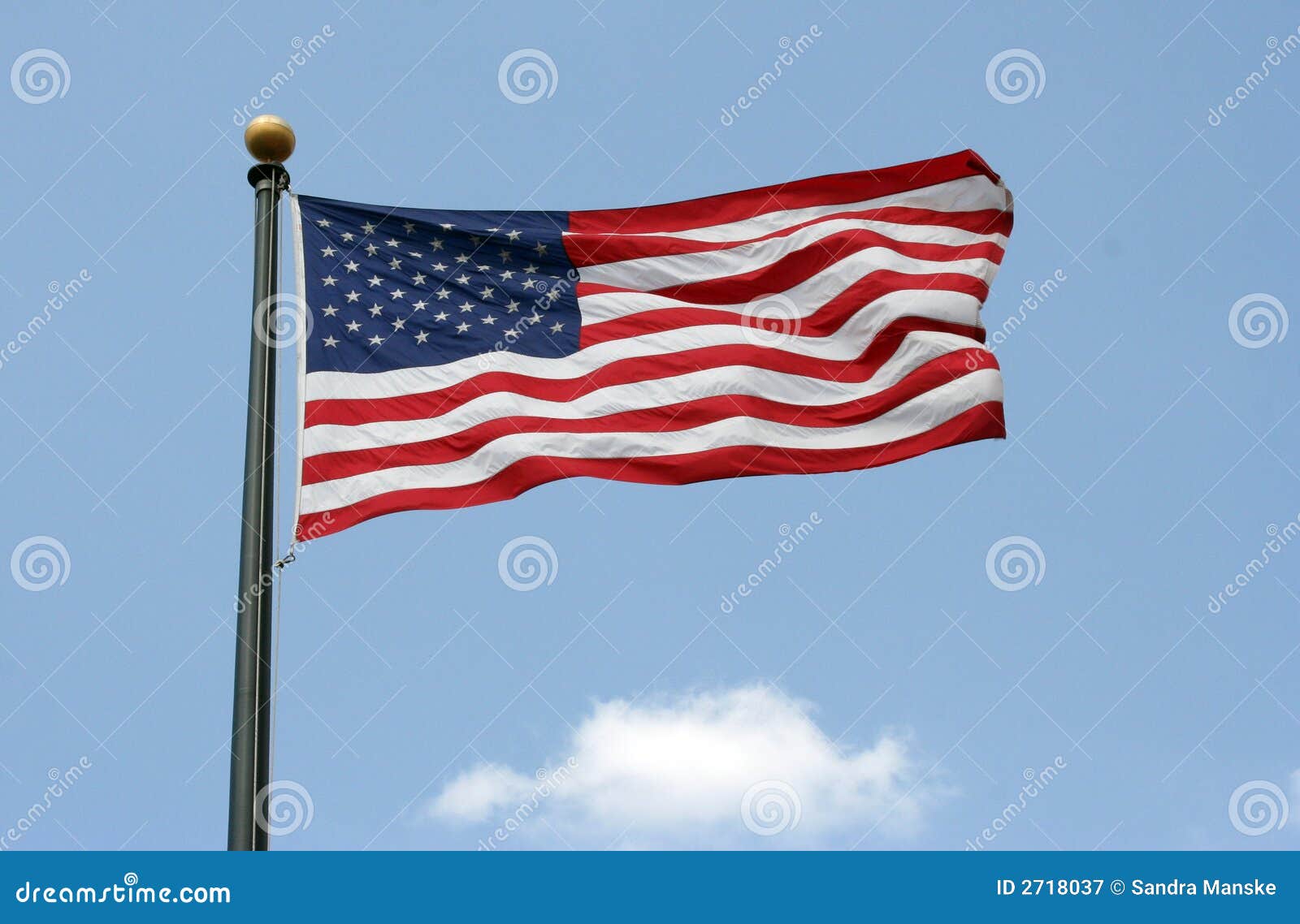 Flying Flag stock image. Image of star, flown, stripe - 2718037