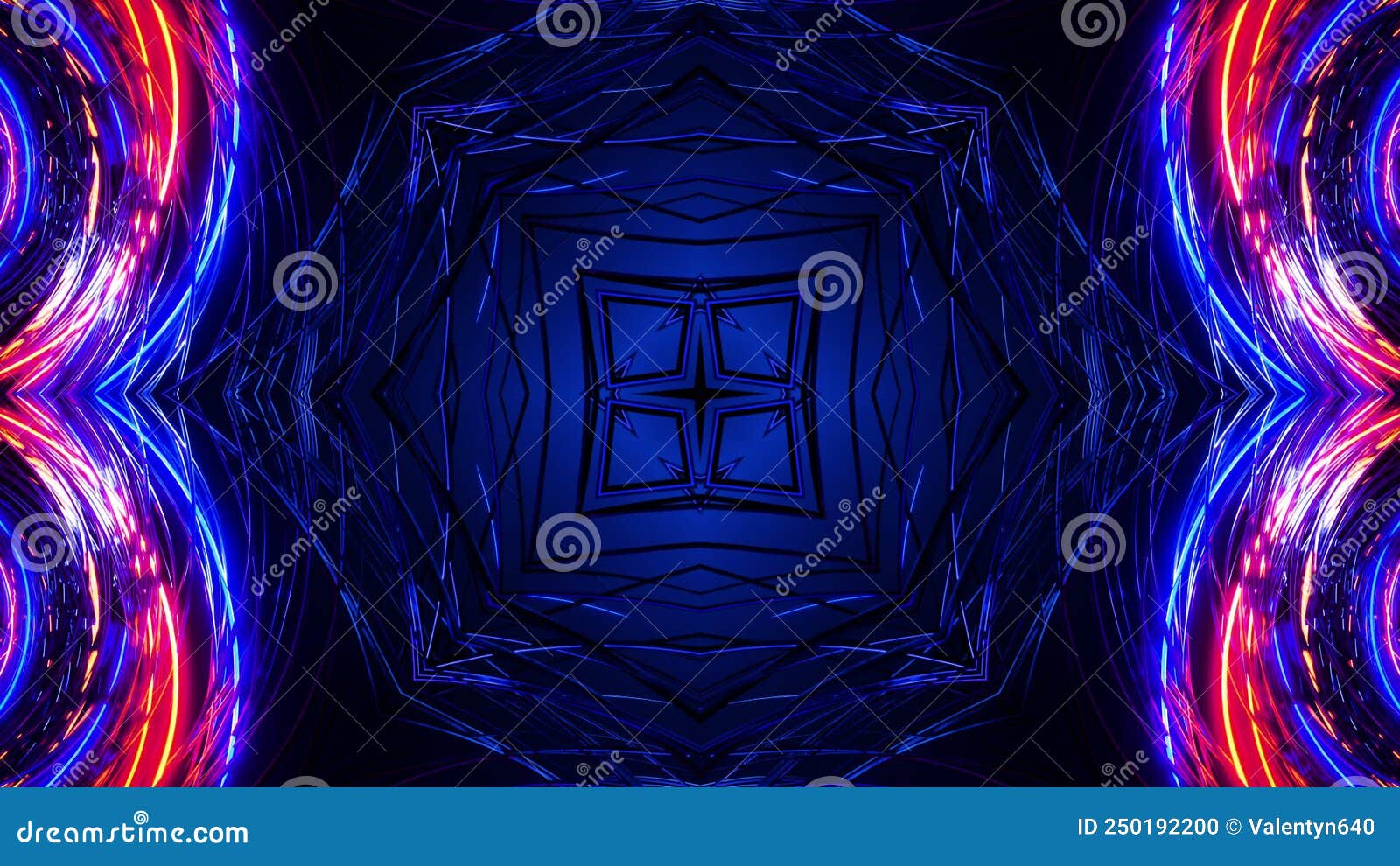 Flying through Flashing Rings. Infinitely Looped Animation. Stock ...