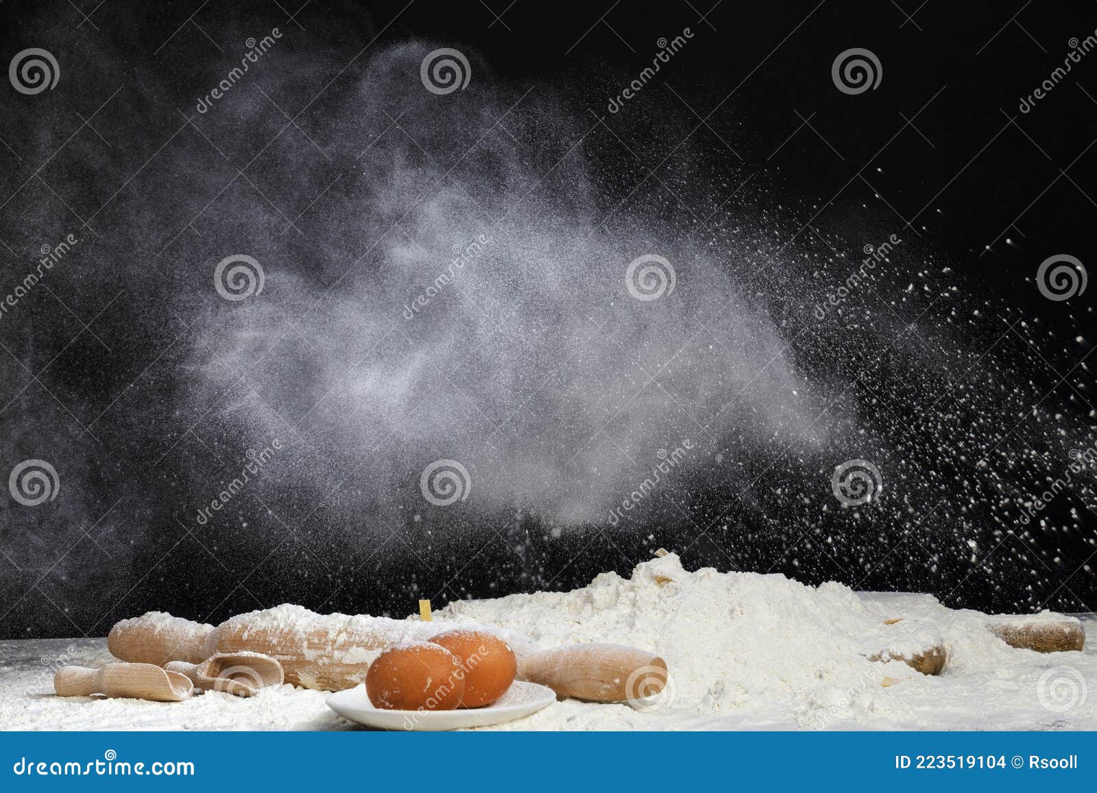 Flying flour stock photo. Image of application, congee - 223519104