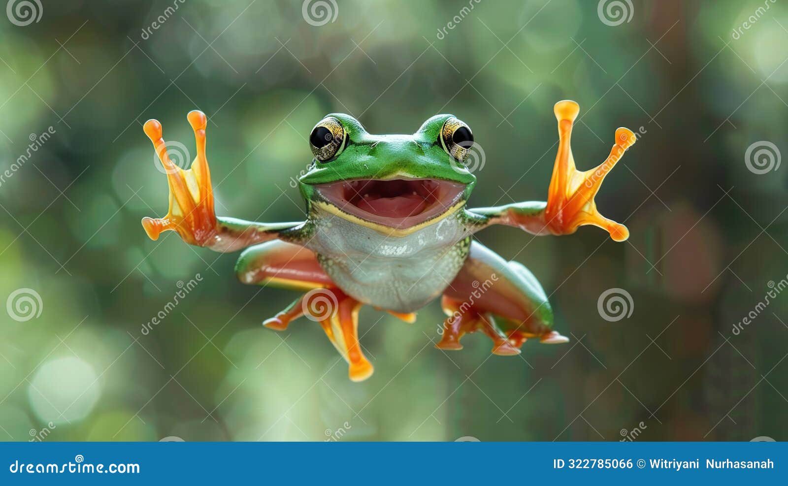 Flying Frog Superman Cartoon Style Royalty-Free Stock Photo ...