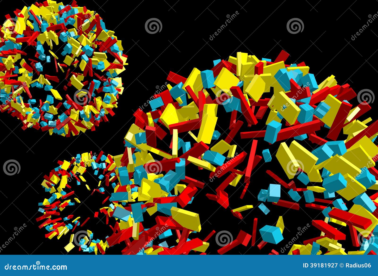 Flying geometry forms stock illustration. Illustration of flow - 39181927