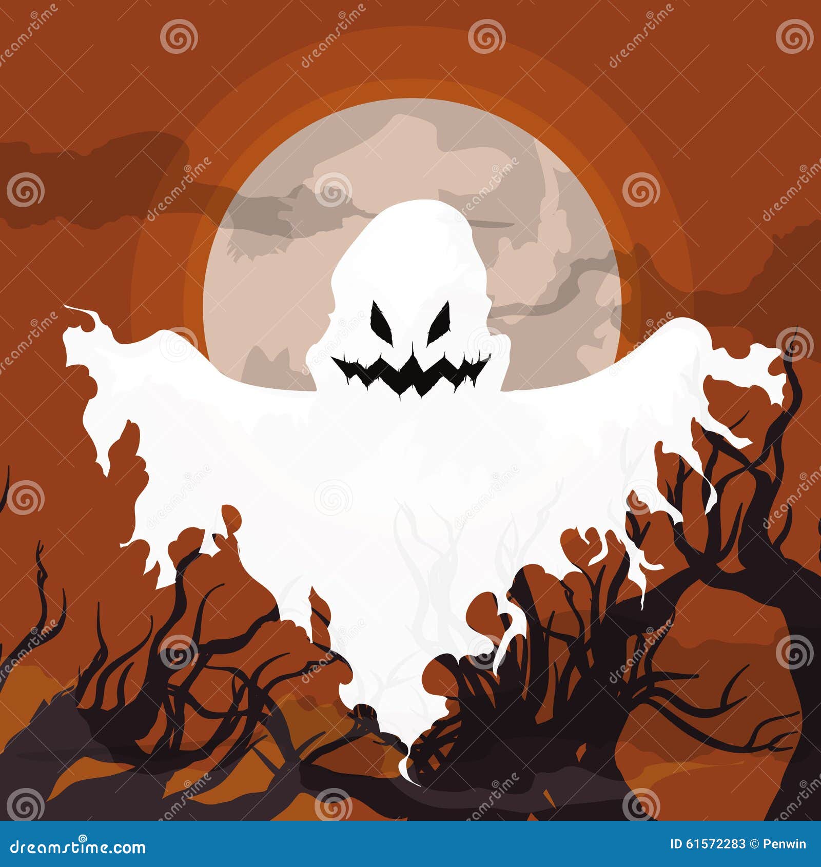 Set Flying Ghost Clad In Chain Silhouette Cartoon Vector ...