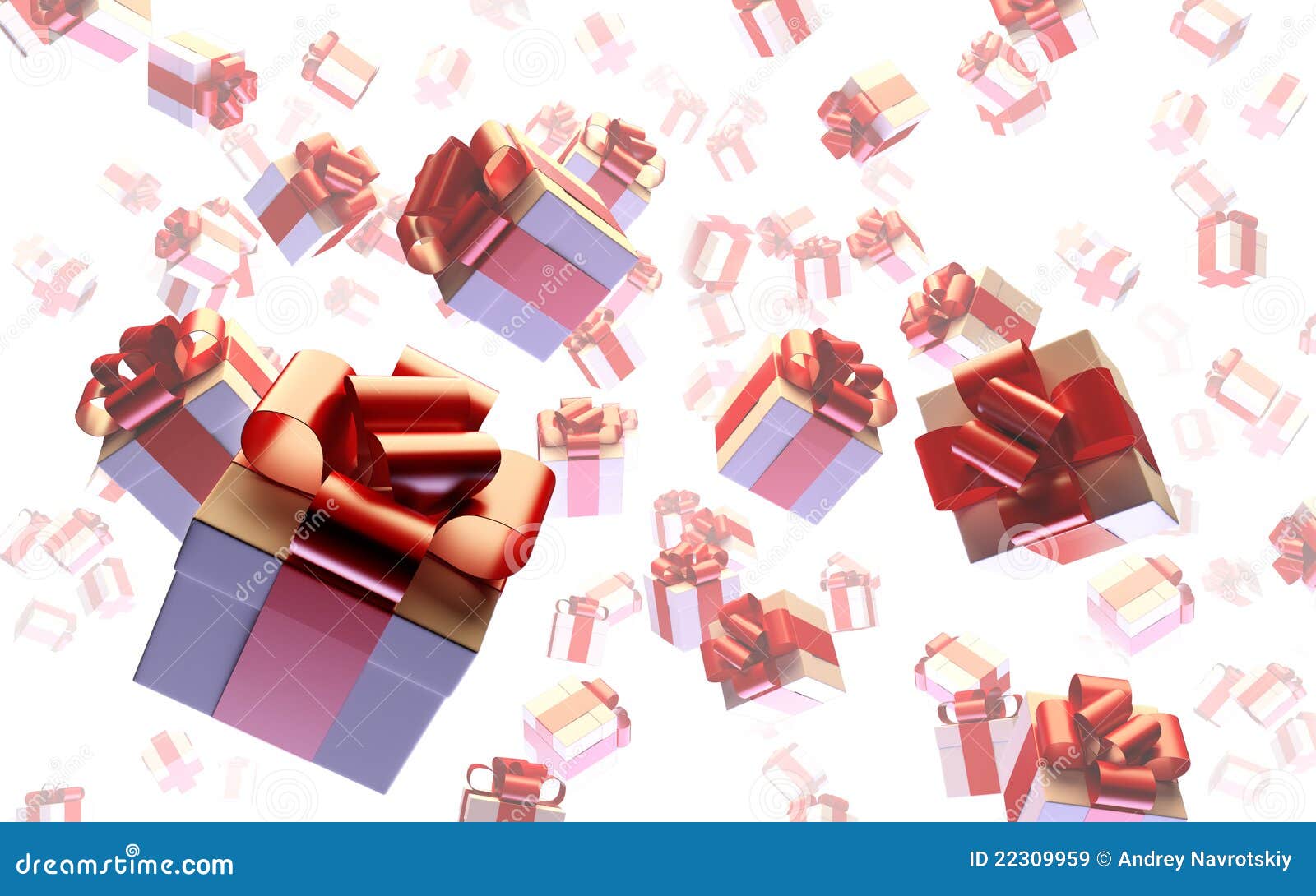 Flying gifts. stock illustration. Illustration of composition - 22309959