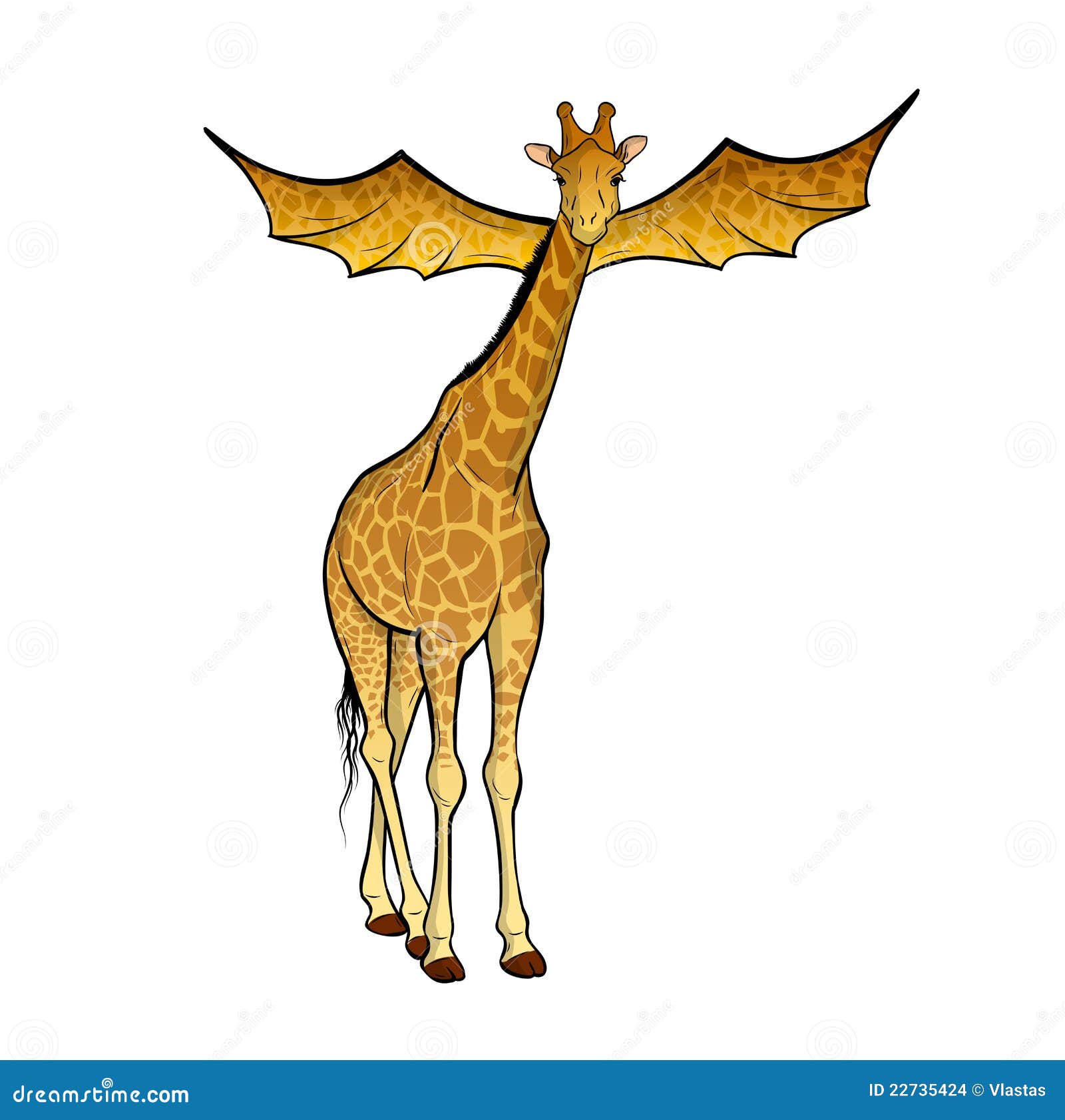 Flying giraffe stock vector. Illustration of natural - 22735424
