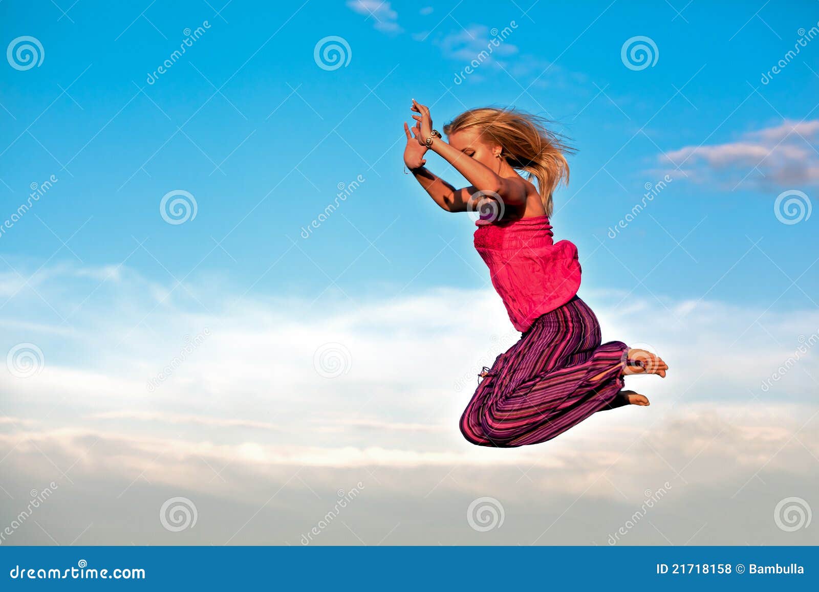 Flying girl stock photo. Image of freshness, female, flight - 21718158