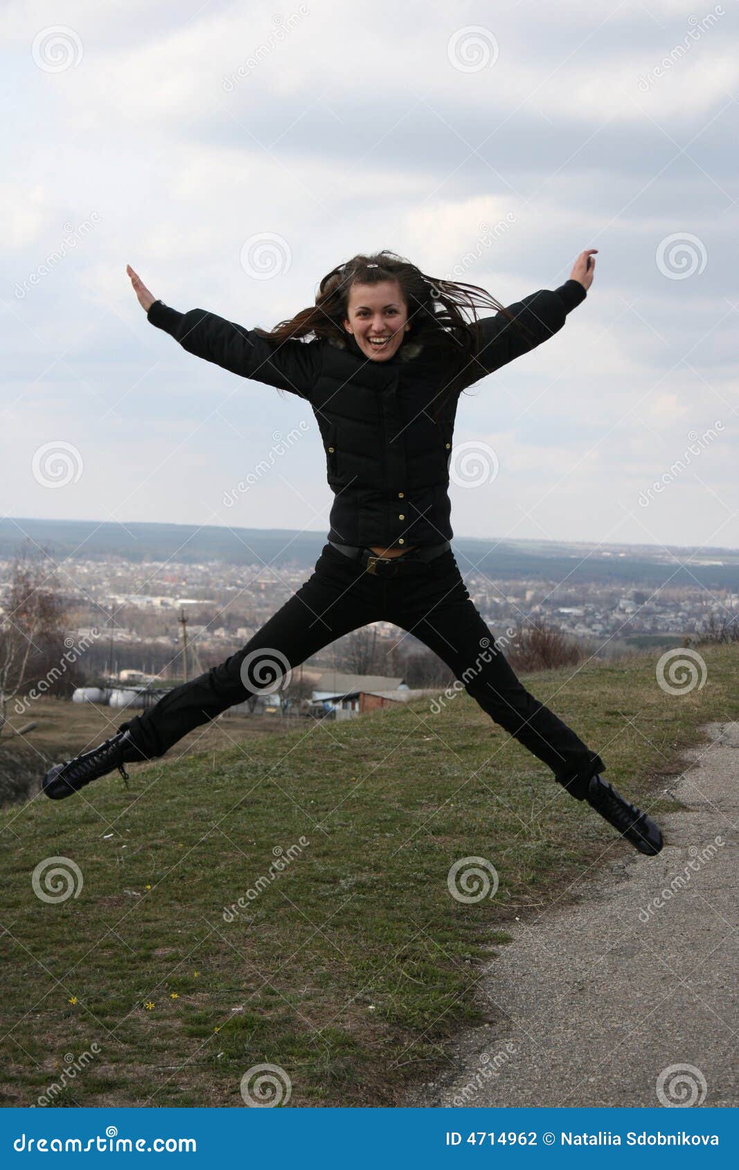 Flying girl stock photo. Image of nature, lifestyle, outdoors - 4714962