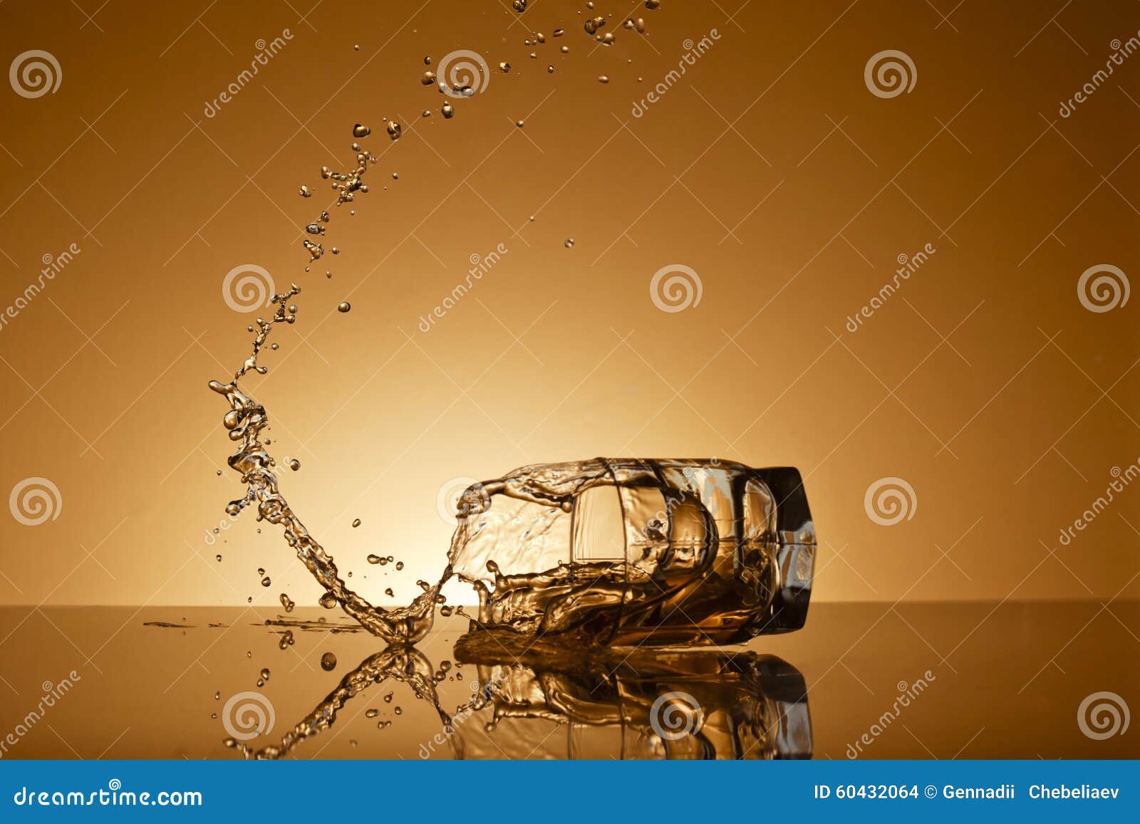 Flying Glass With Juice On A Blurred Background Of A Storm Wave, Russia ...