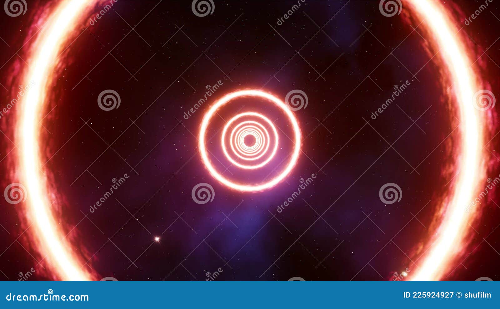 Flying Glow Fire Ring on the Space Loop Stock Video - Video of ...