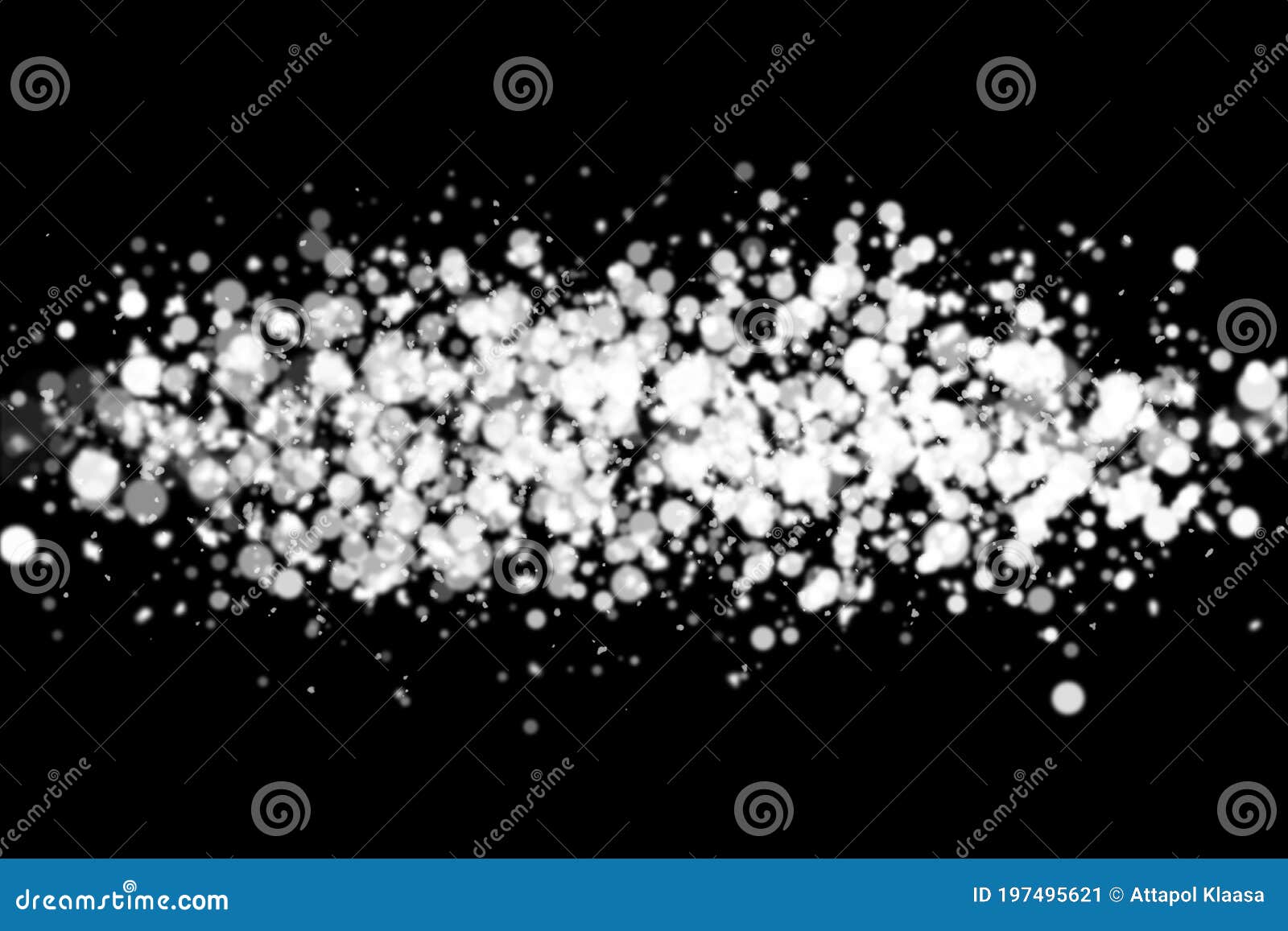 Flying Glow White Particles Blurred Light Dots, White Bokeh Background ...