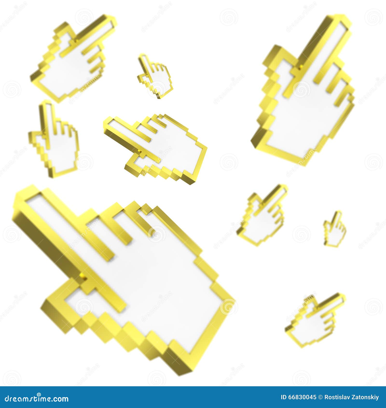 Set Of Golden Map Pointer Isolated On White Background. Gold Location ...