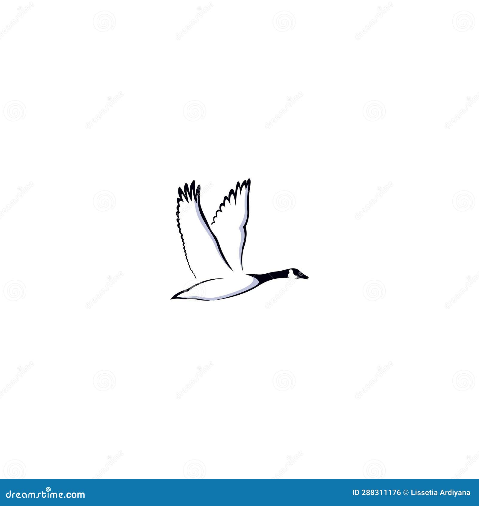 Flying Goose Logo Vector Graphics Stock Vector - Illustration of animal ...