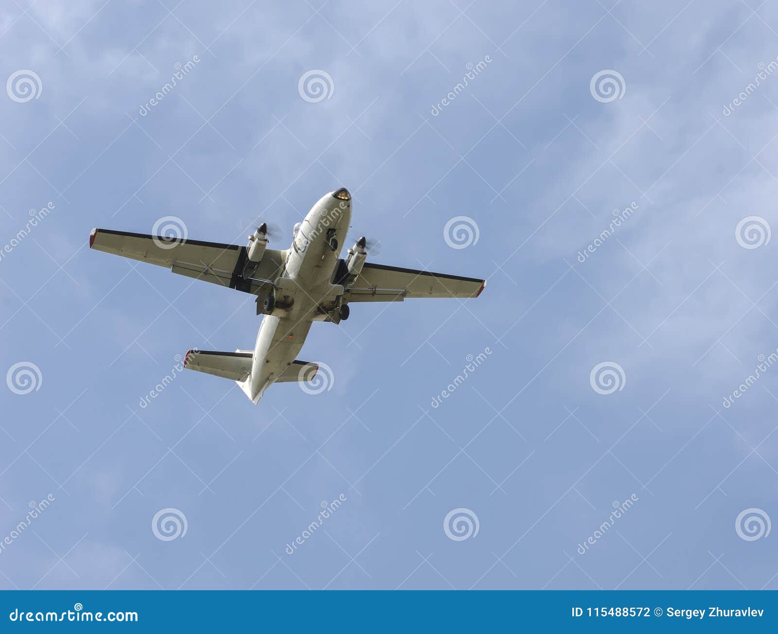 The Bottom View on the Plane in the Sky. Stock Photo - Image of fleet ...