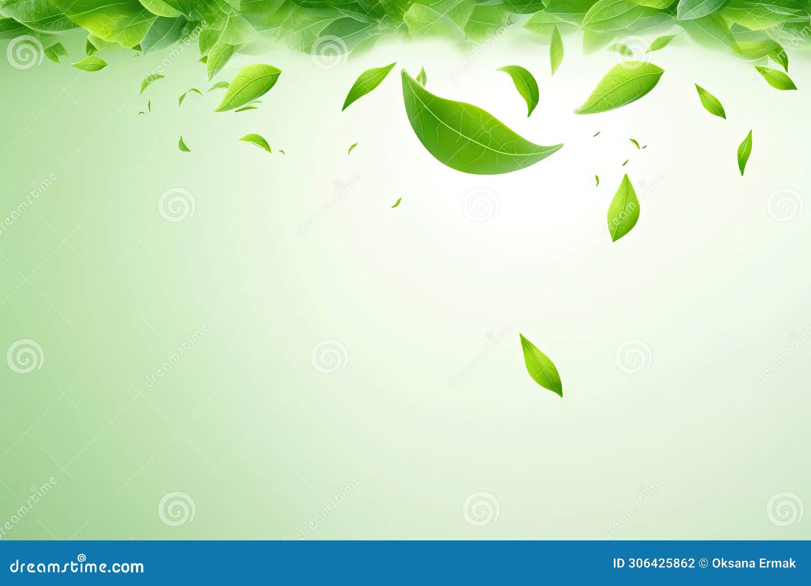 Flying Green Tea Leaves, Ted Leaf Realistic Background, Tea Leaves ...